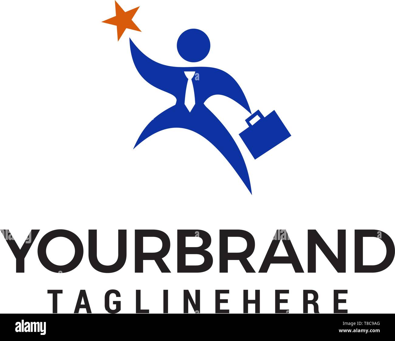 successful worker logo design concept template vector Stock Vector ...