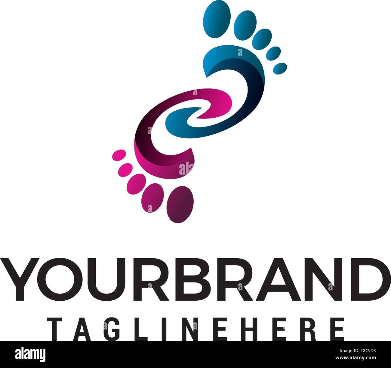 foot logo design concept template vector Stock Vector Image & Art - Alamy