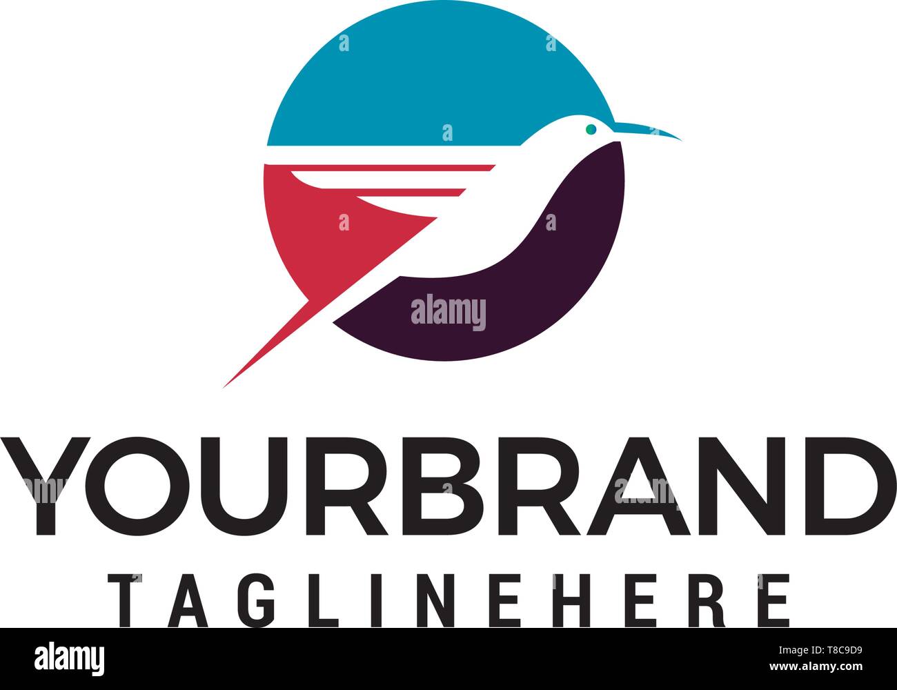 Circle Flying logo design concept template vector Stock Vector Image ...