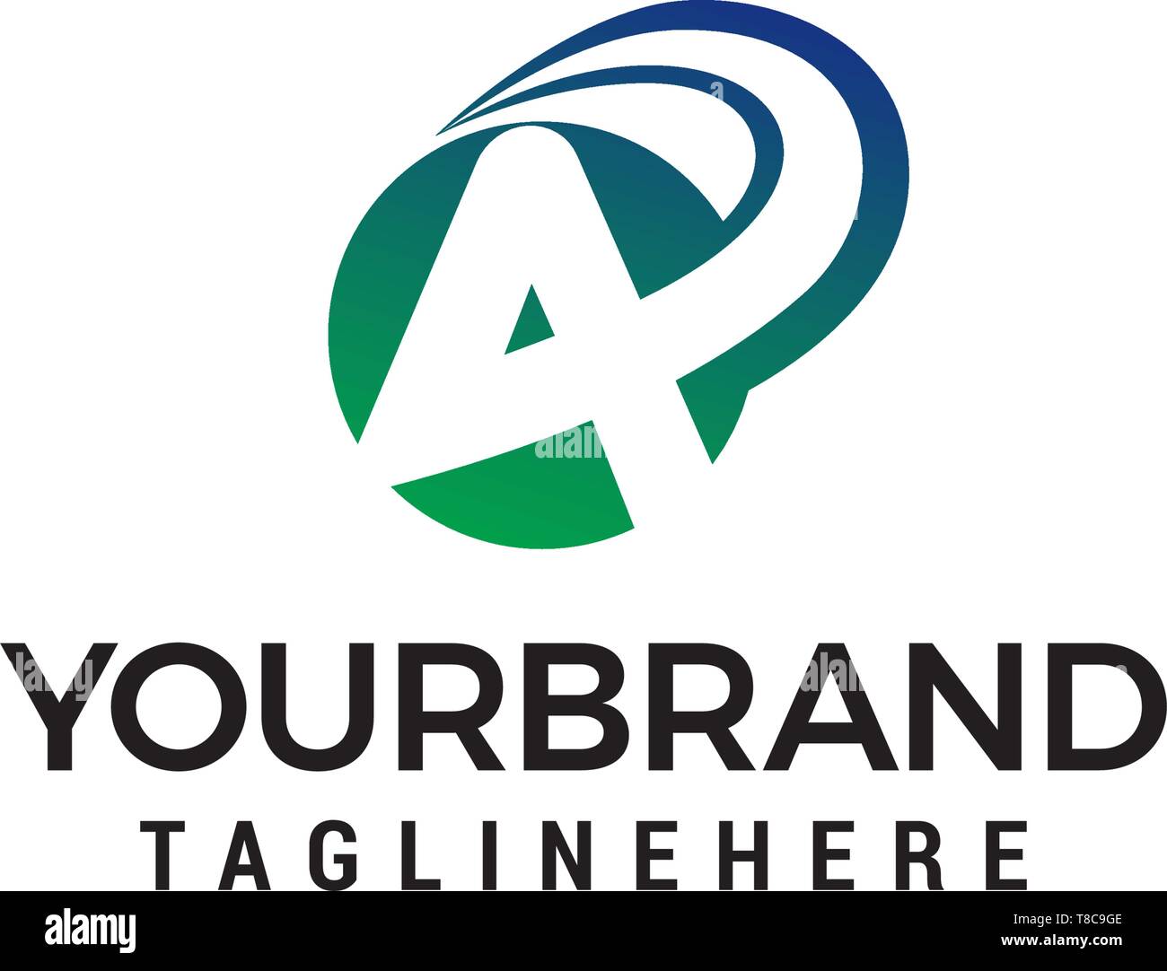 letter a fast logo design concept template vector Stock Vector Image ...