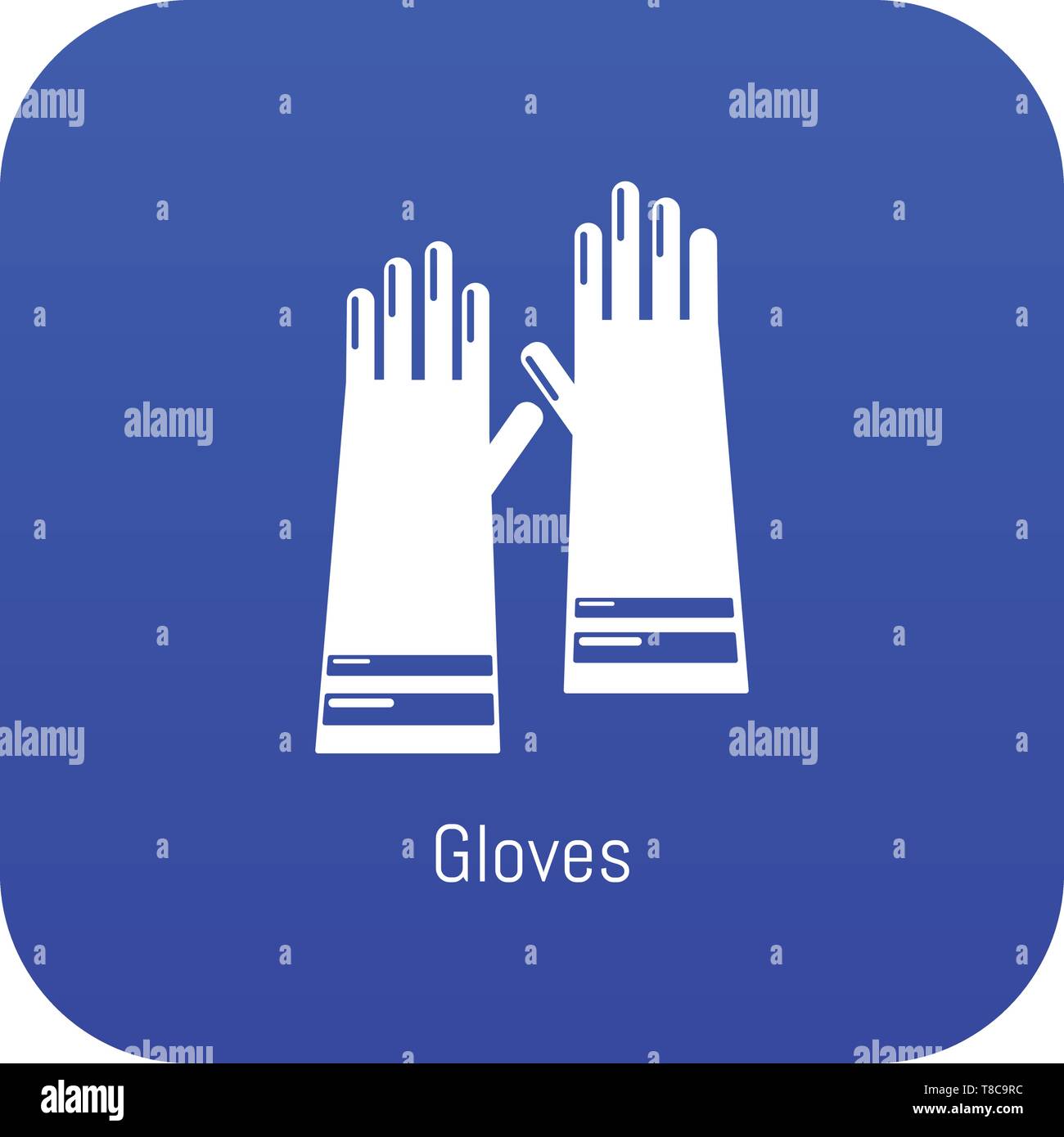 Gloves cleaning icon blue vector Stock Vector Image & Art - Alamy