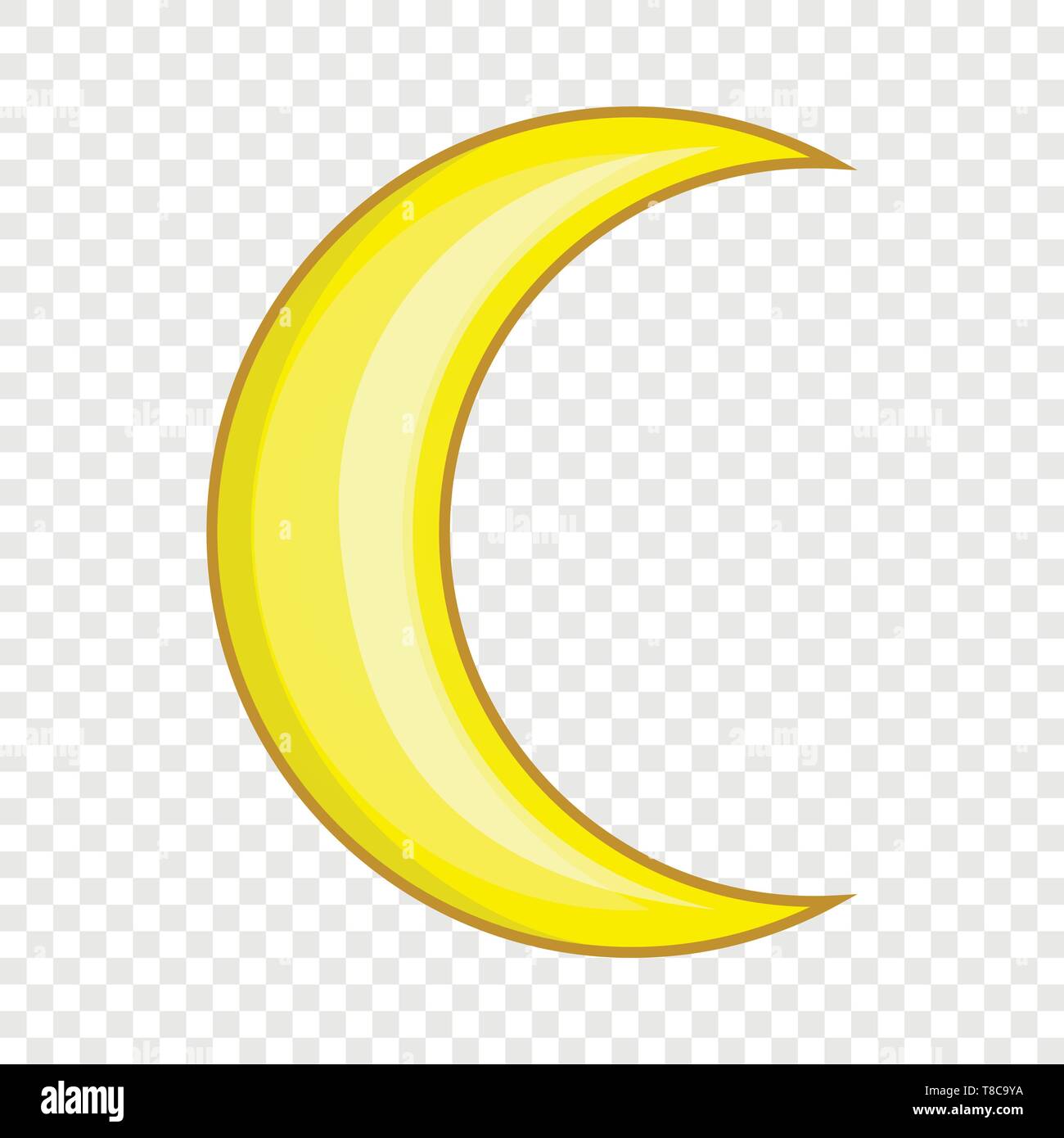 Crescent moon icon, cartoon style Stock Vector Image & Art - Alamy