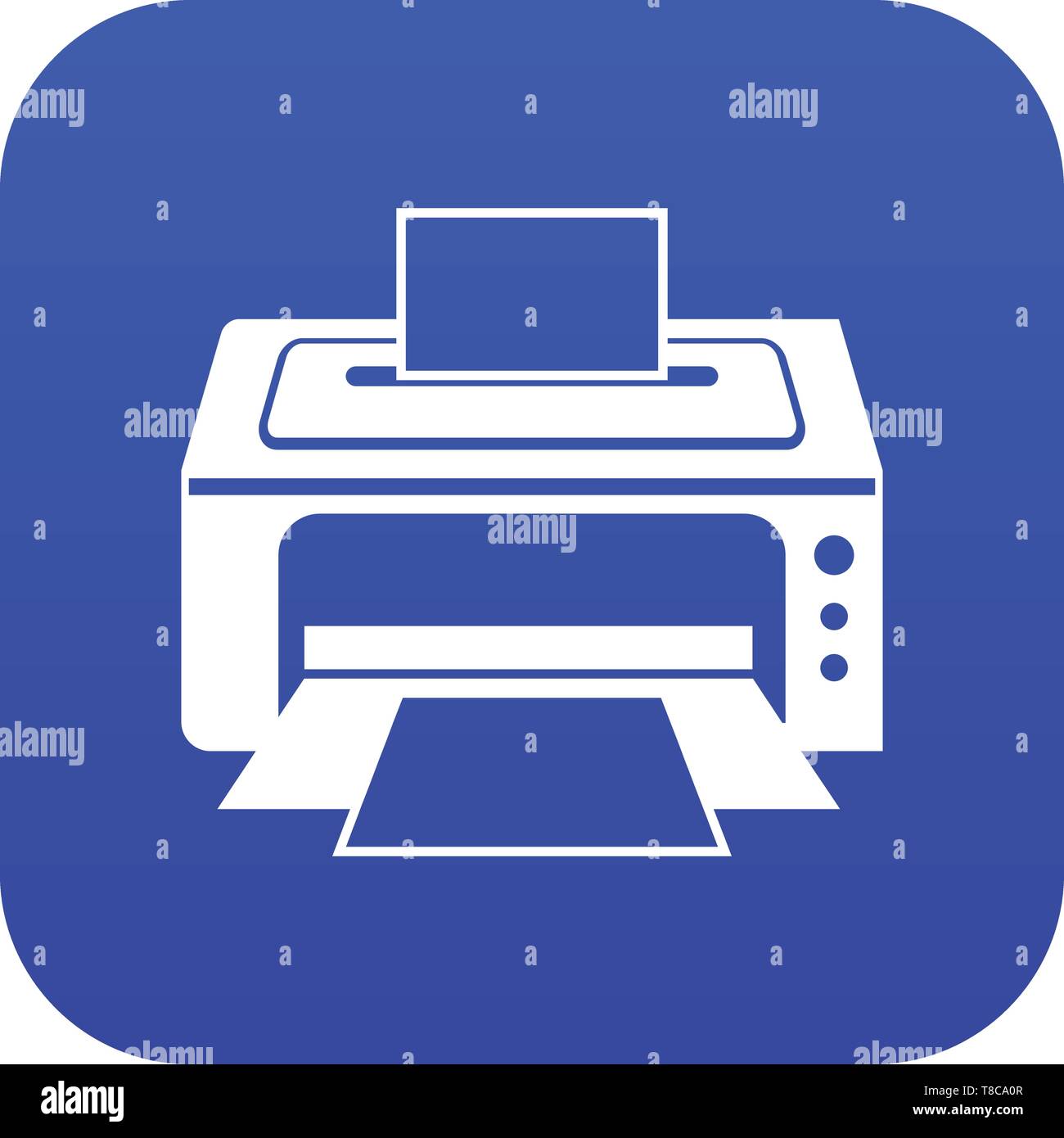 Printer icon digital blue Stock Vector Image & Art - Alamy