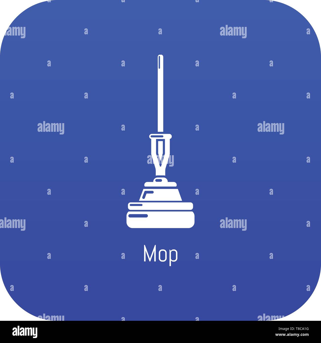 Mop icon blue vector Stock Vector Image & Art - Alamy