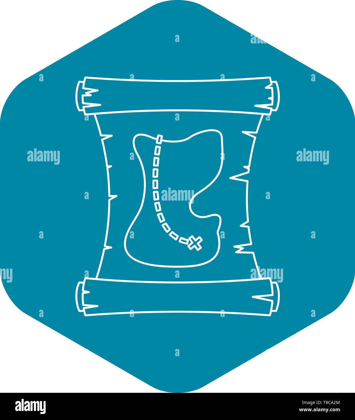 Treasure map icon, outline style Stock Vector Image & Art - Alamy