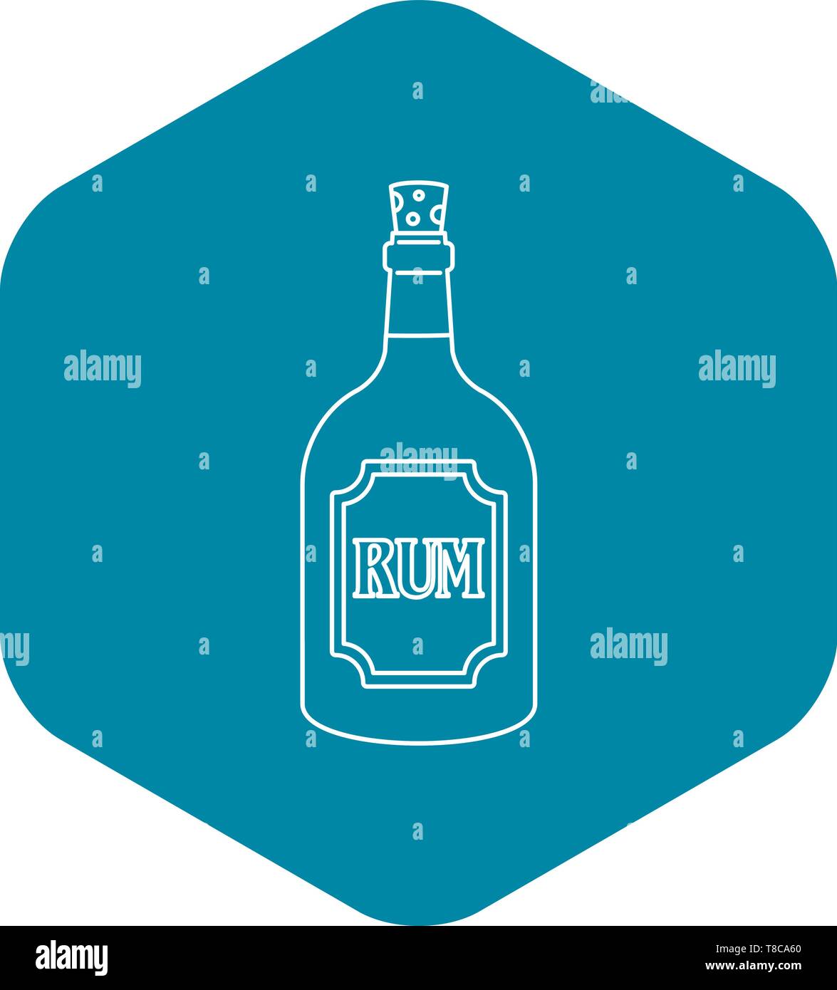 Rum icon, outline style Stock Vector Image & Art - Alamy