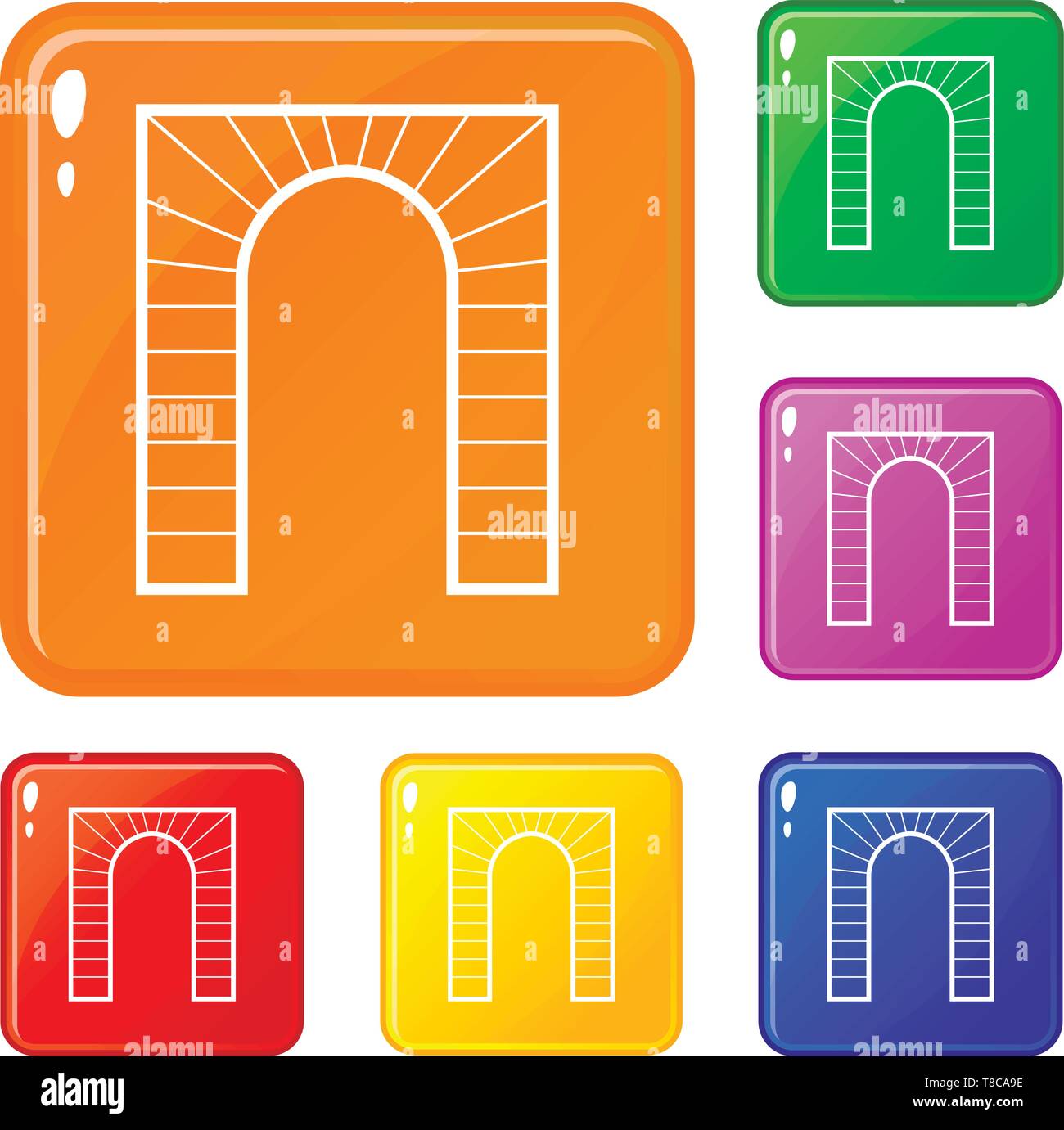 Arch icons set vector color Stock Vector Image & Art - Alamy