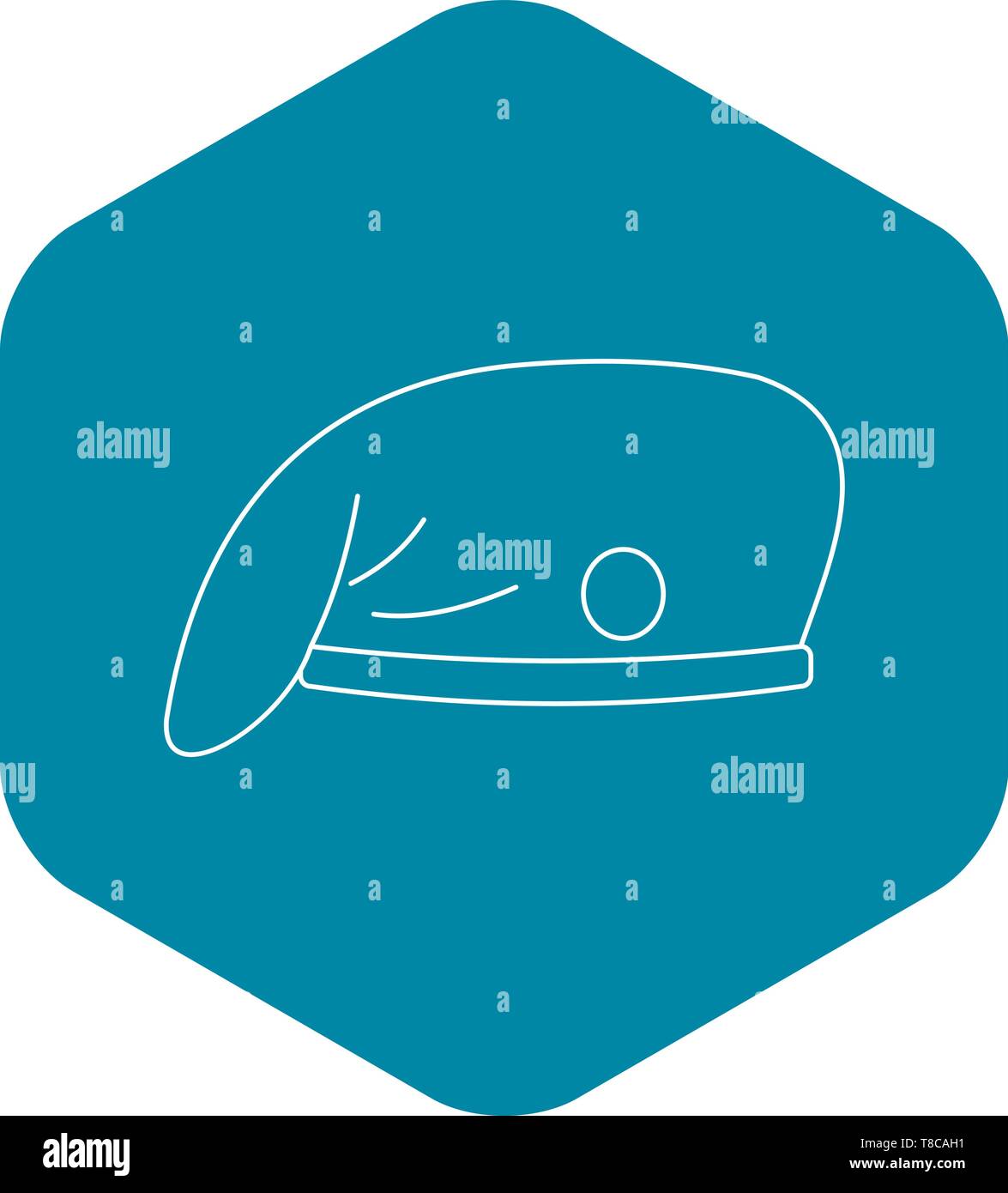 Military cap icon, outline style Stock Vector Image & Art - Alamy