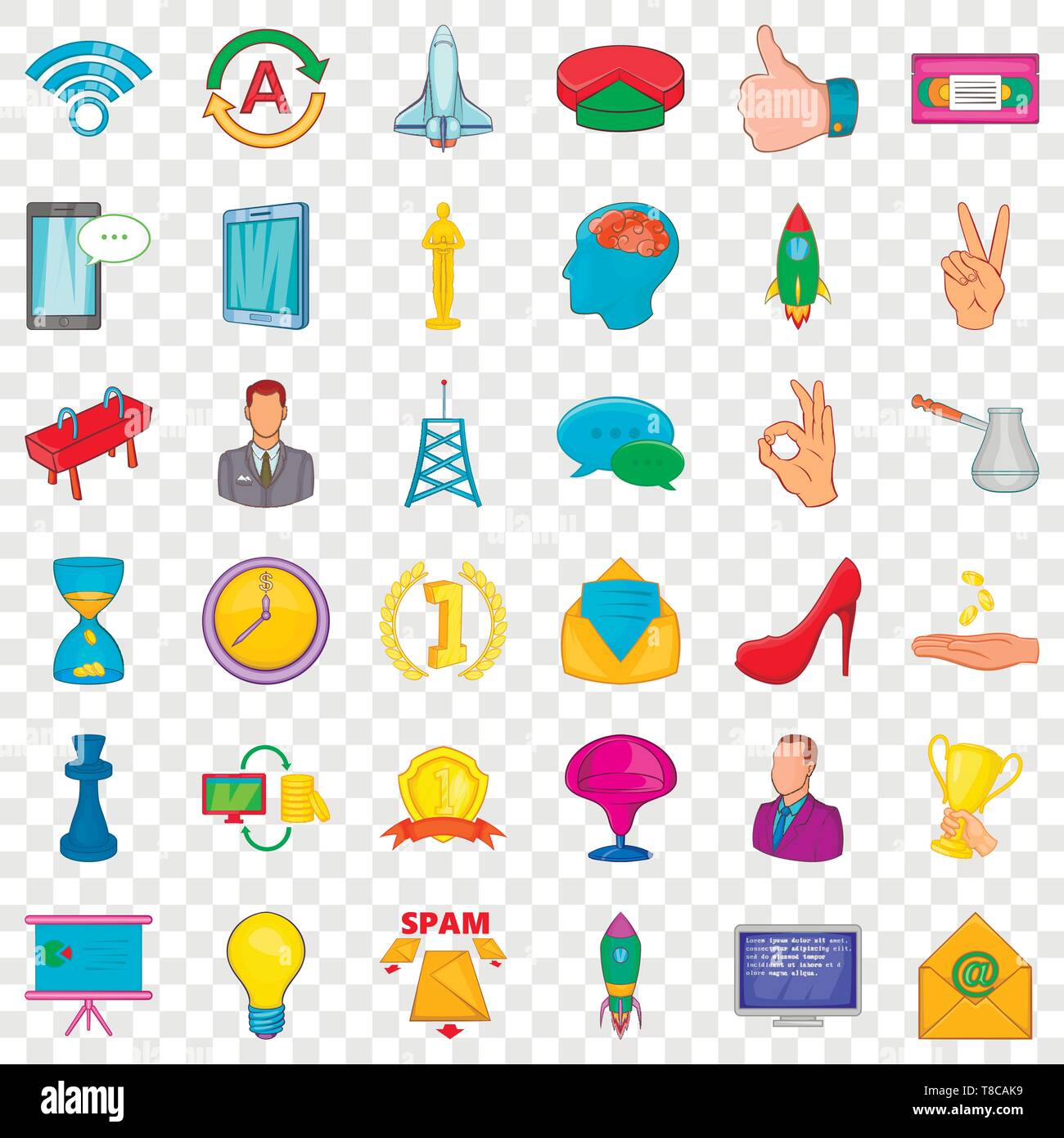 Training icons set, cartoon style Stock Vector Image & Art - Alamy