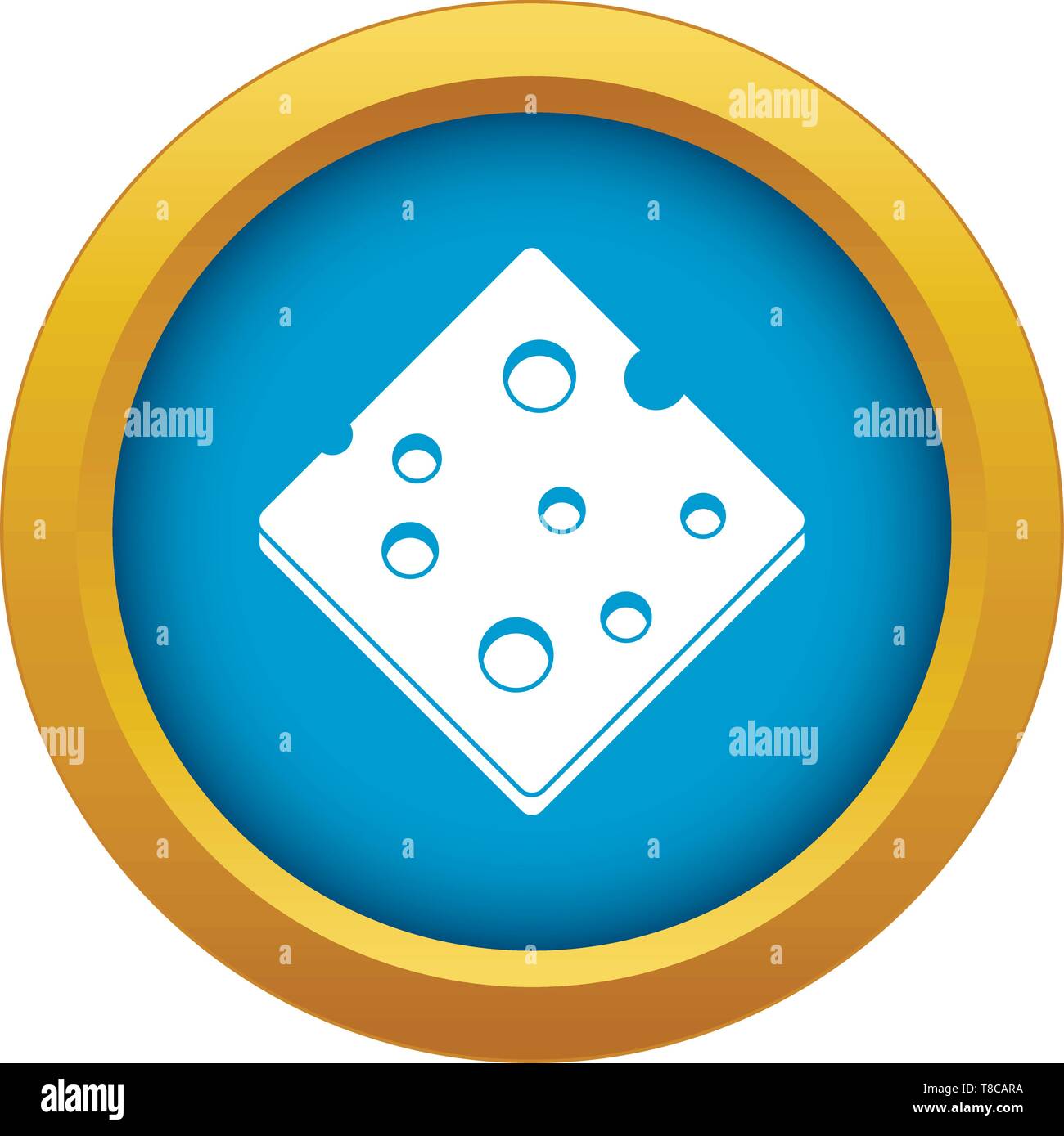 Cheese fresh block icon blue vector isolated Stock Vector Image & Art ...