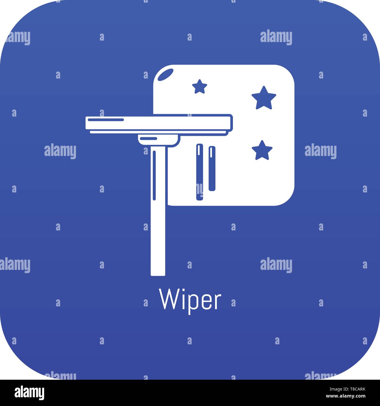 Wiper icon blue vector Stock Vector Image & Art - Alamy