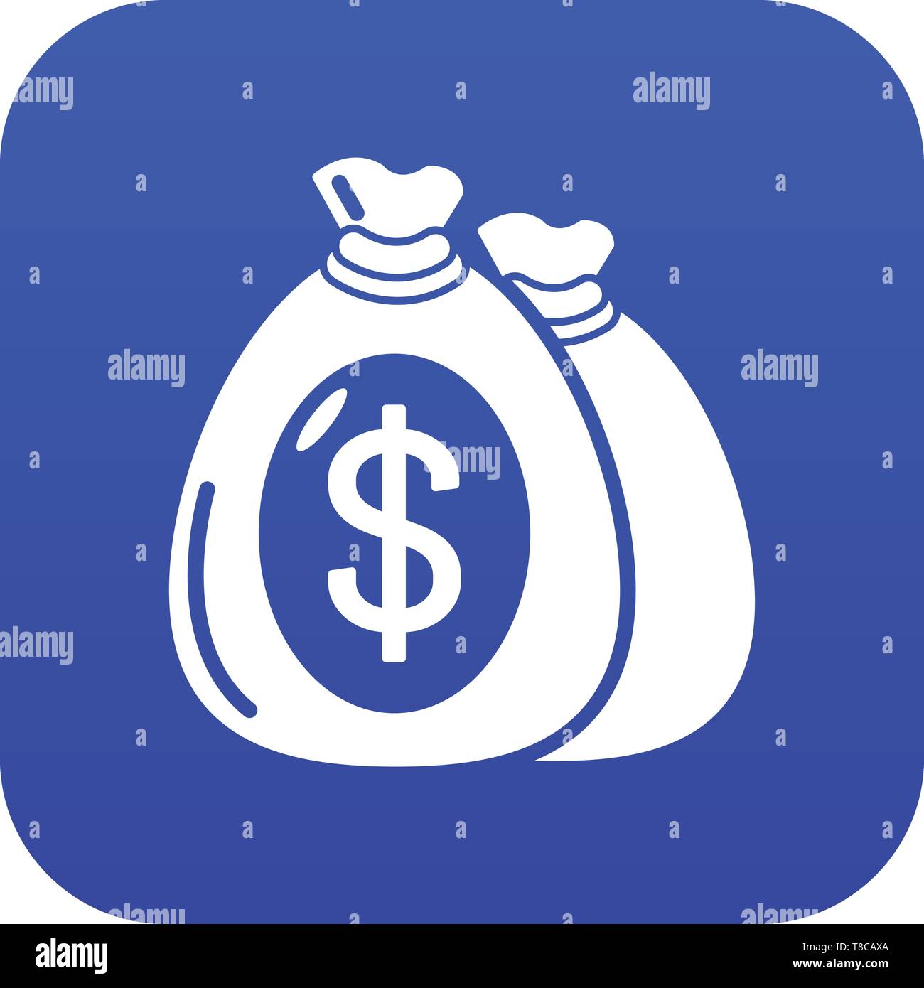 Money bag icon blue vector Stock Vector Image & Art - Alamy