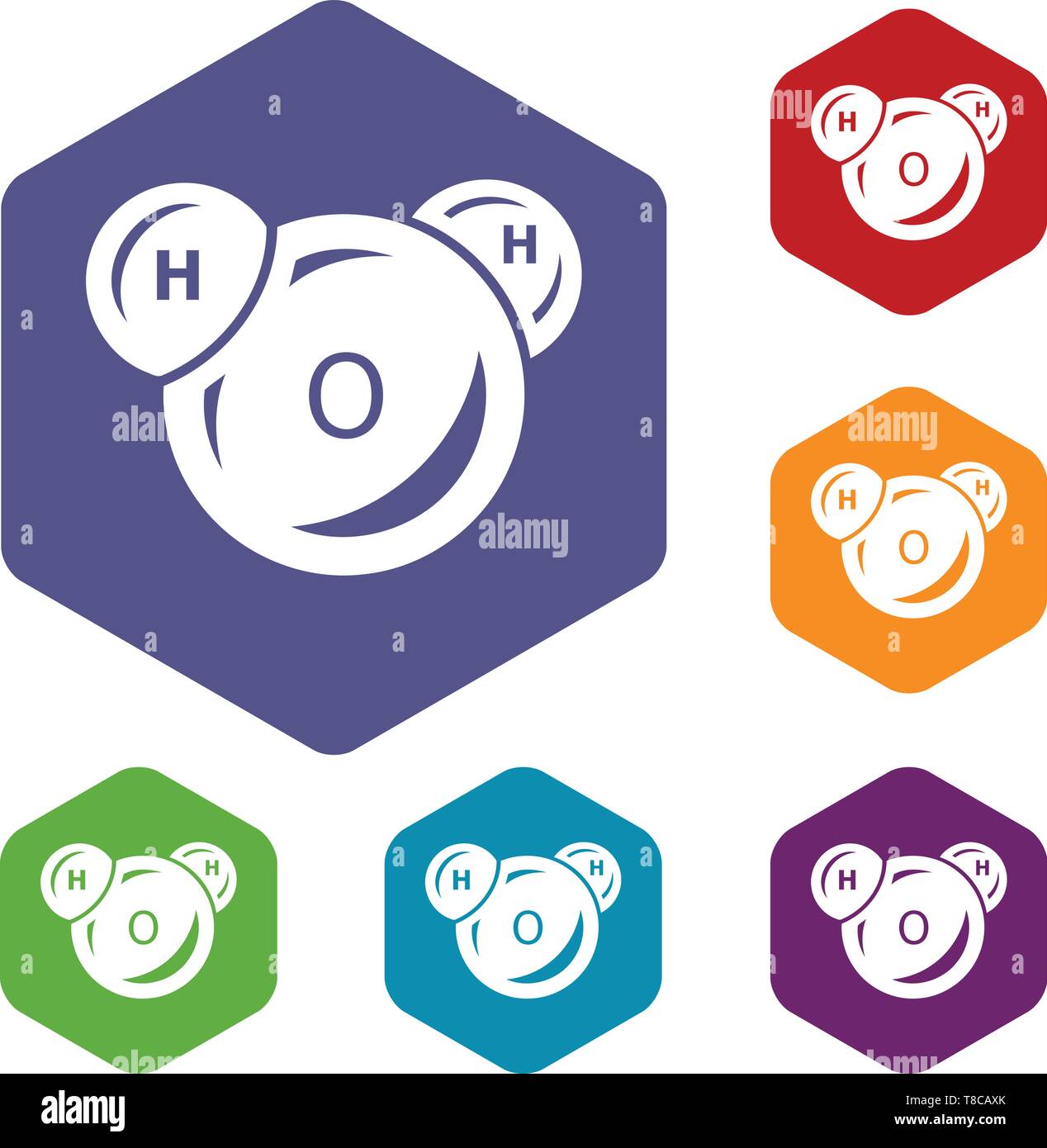 Water molecule icons vector hexahedron Stock Vector Image & Art - Alamy