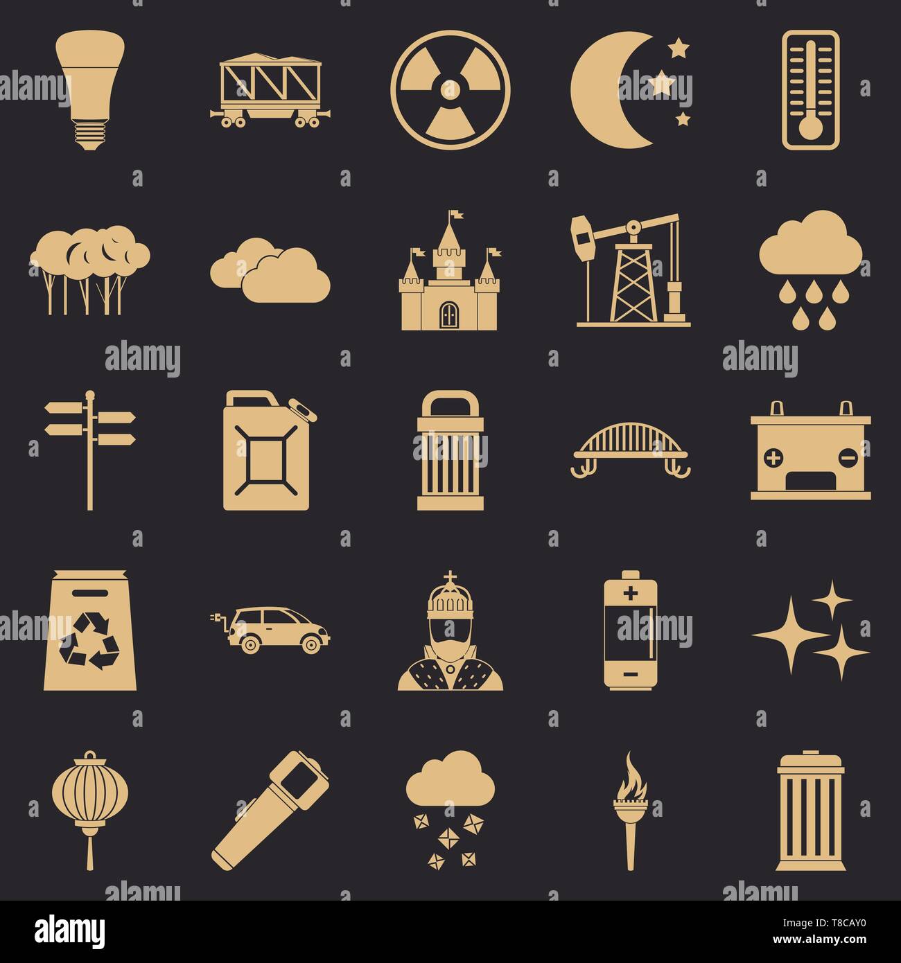 Set stage lights white Stock Vector Images - Alamy