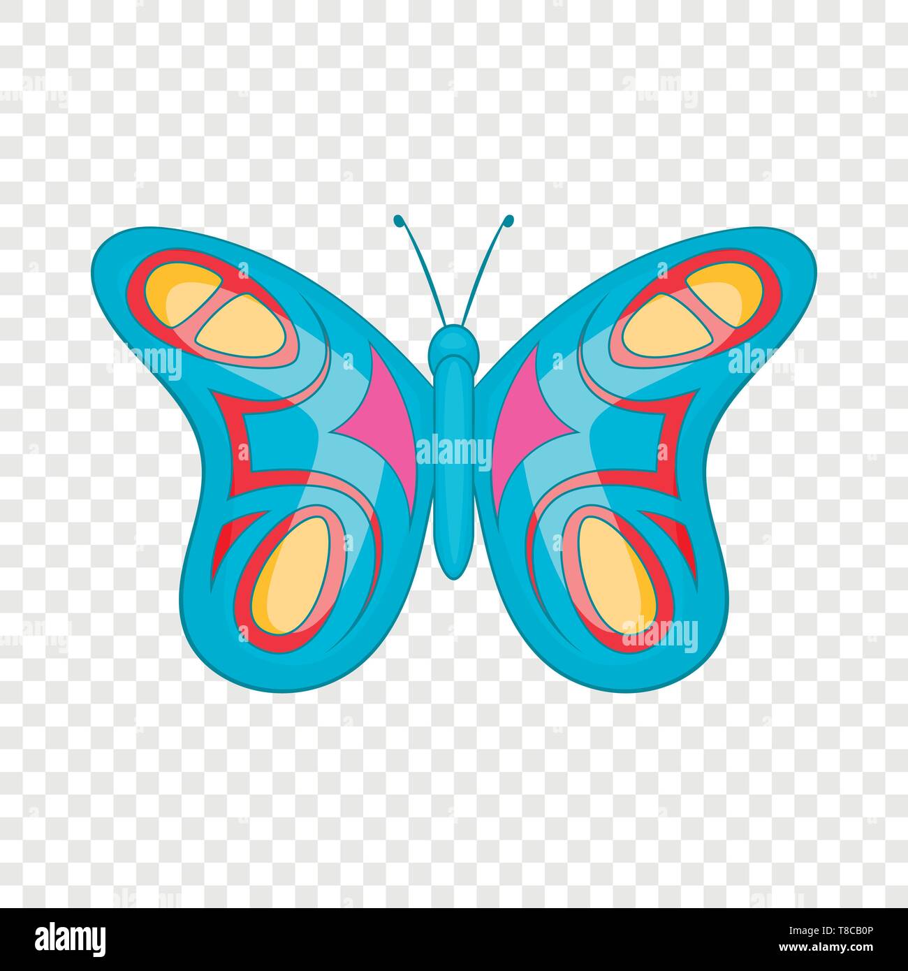 Blue butterfly icon, cartoon style Stock Vector Image & Art - Alamy