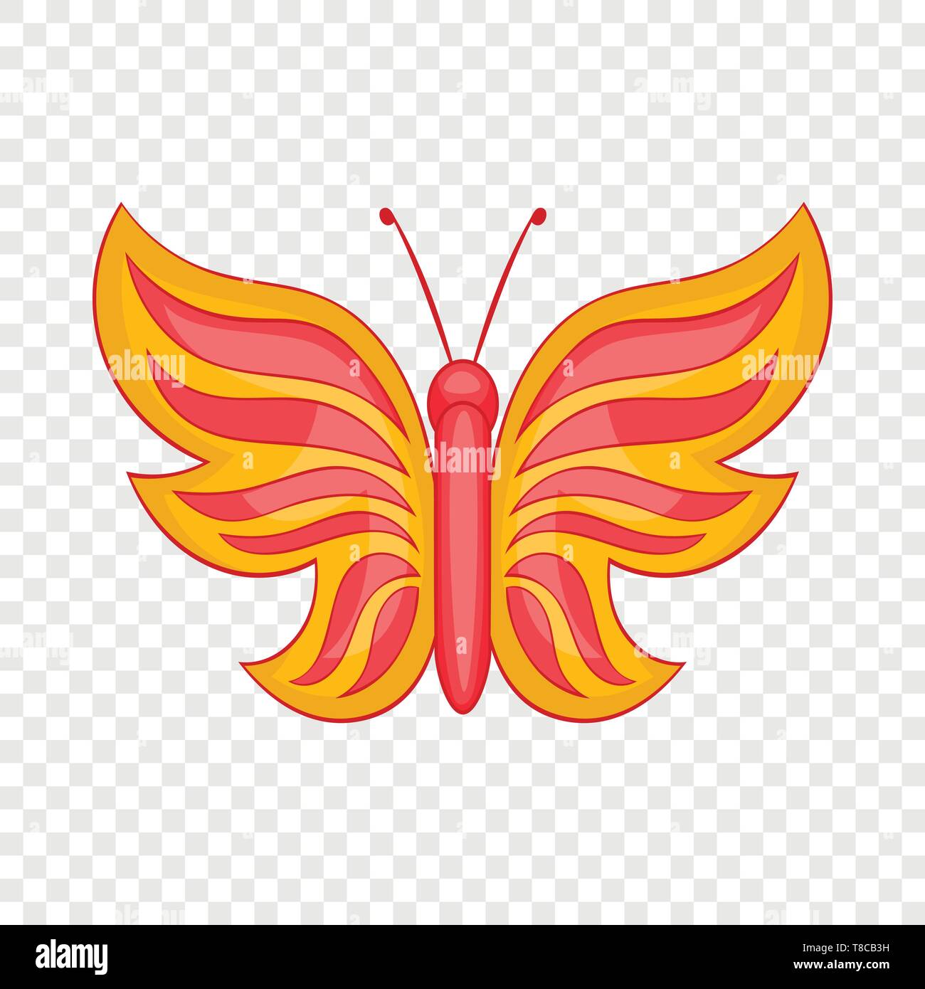Red butterfly icon, cartoon style Stock Vector Image & Art - Alamy