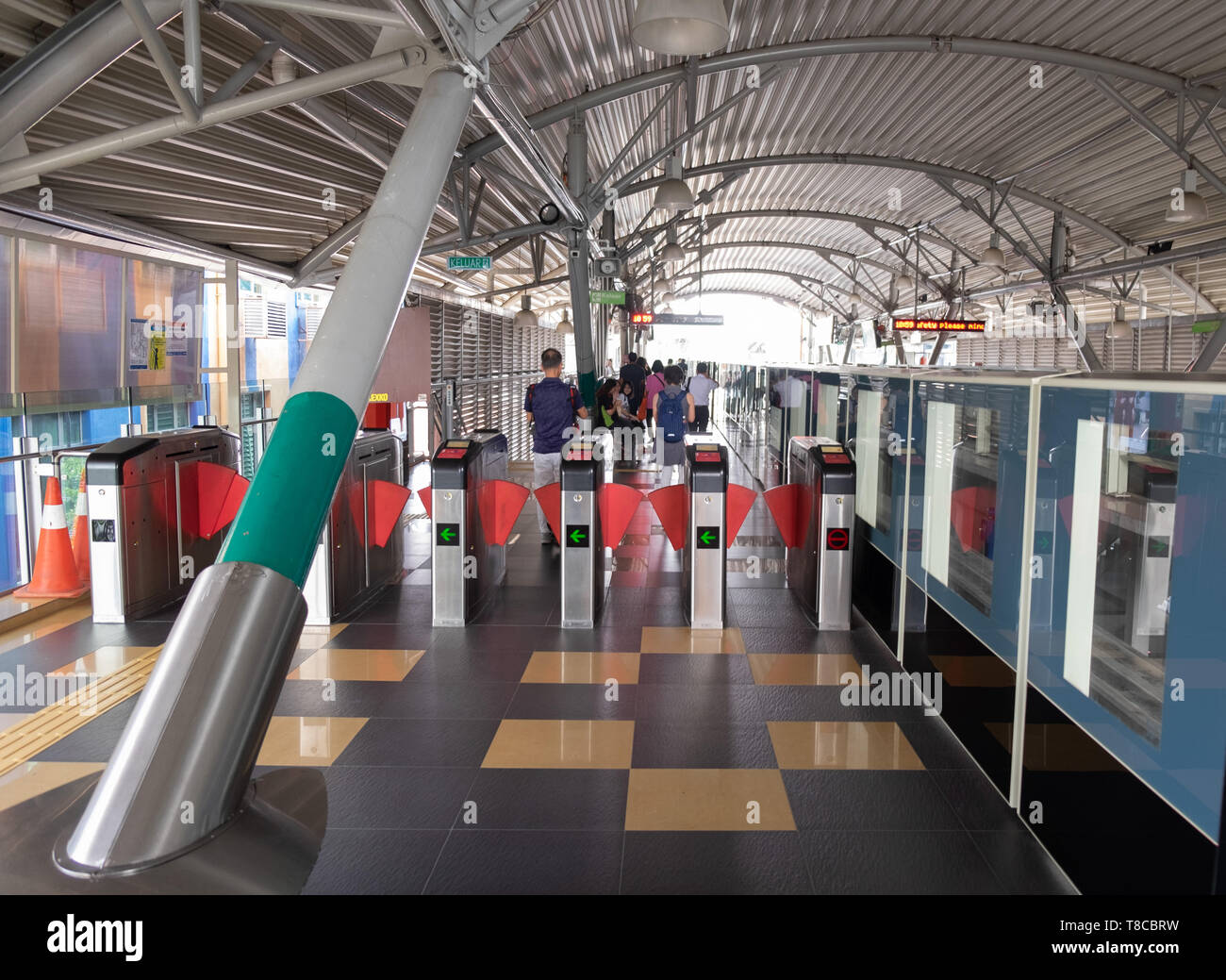 Entry gates to the Kuala Lumpur (KL) Monorail, it is an urban intercity ...
