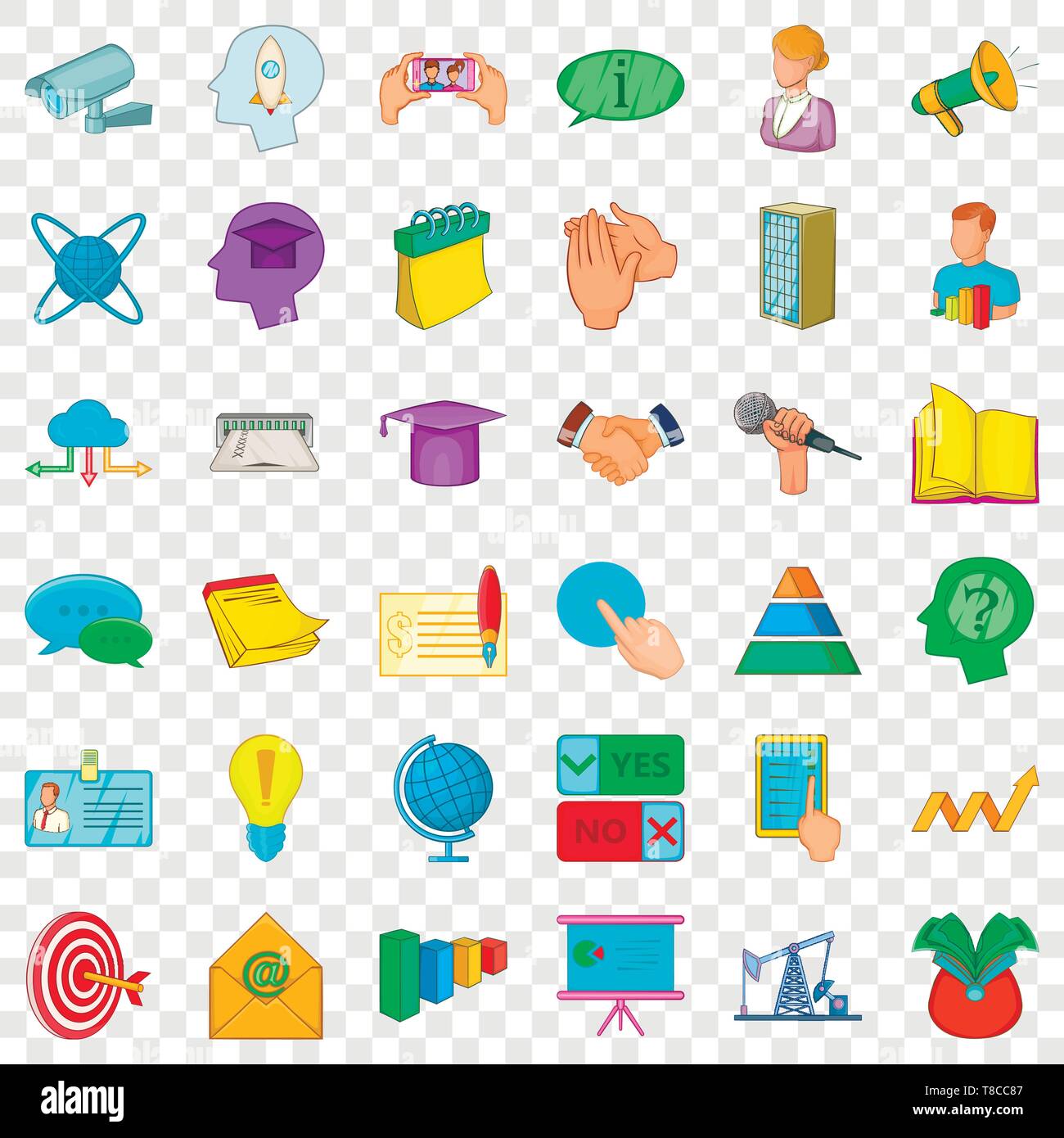 Session icons set, cartoon style Stock Vector Image & Art - Alamy