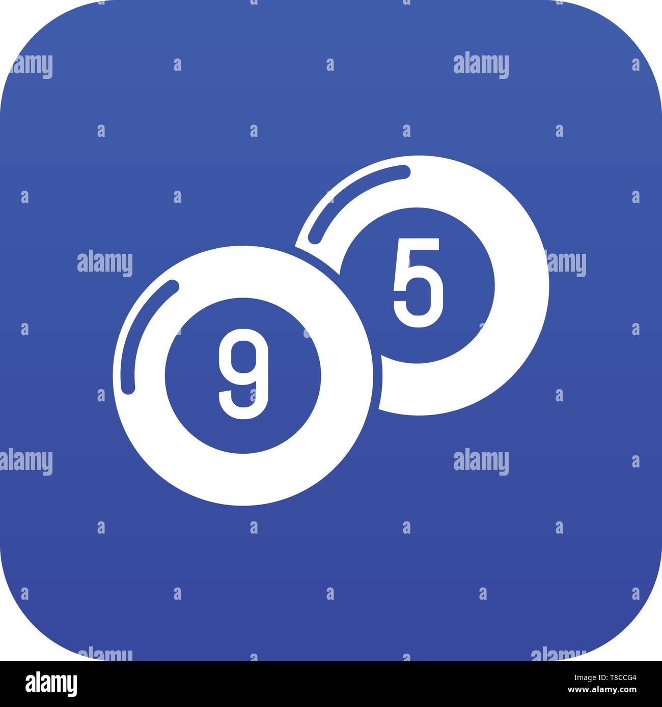 Billiard blue ball cue Stock Vector Images - Alamy