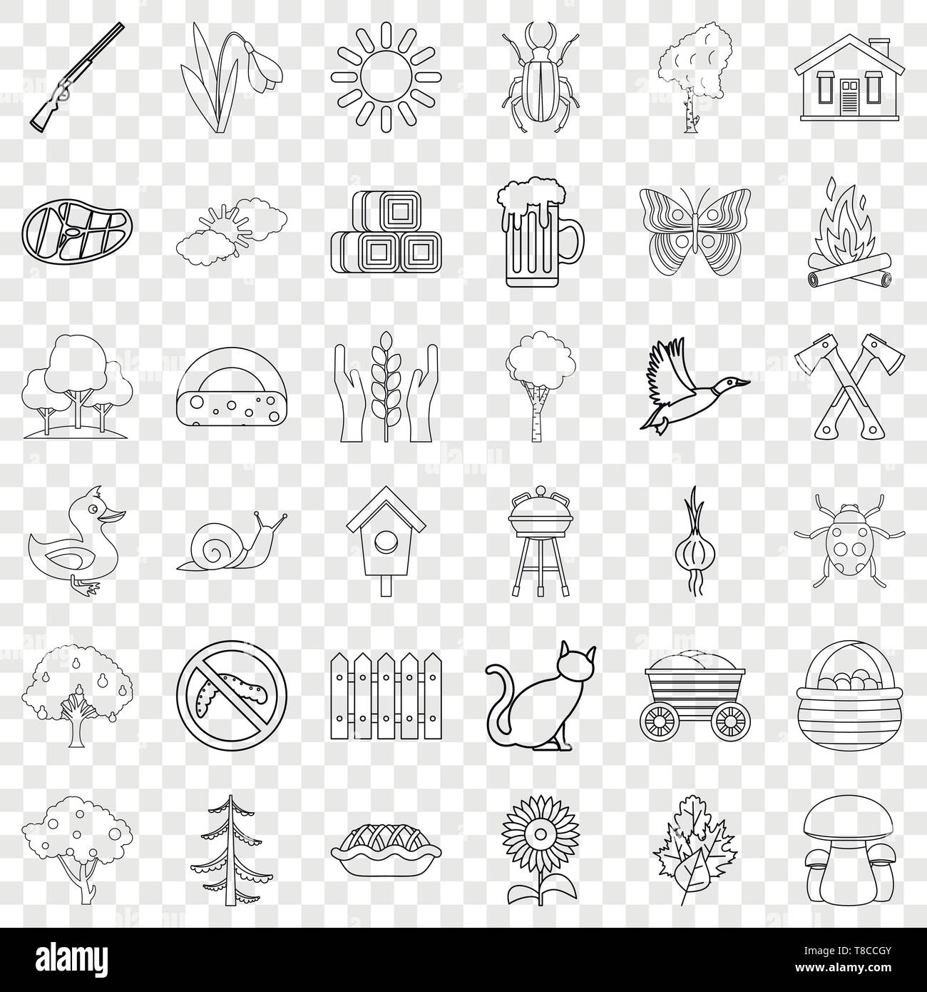 Country icons set, outline style Stock Vector Image & Art - Alamy