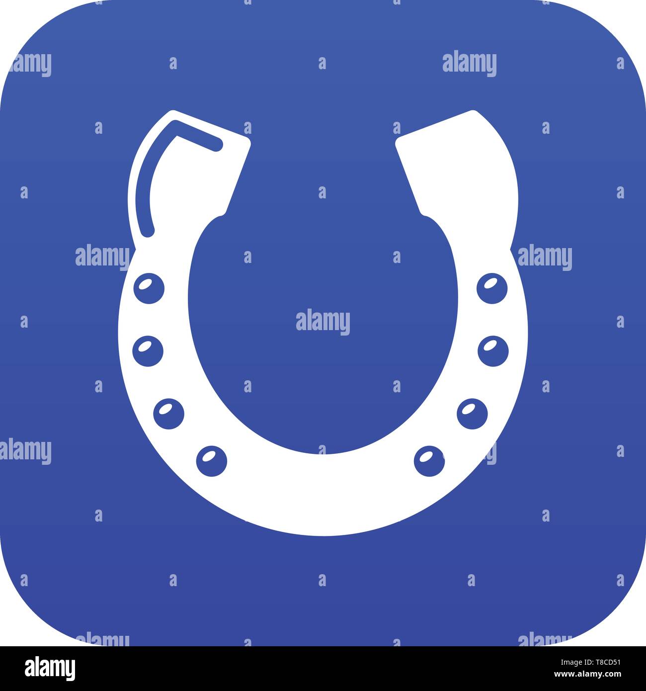 Horseshoe icon blue vector Stock Vector Image & Art - Alamy