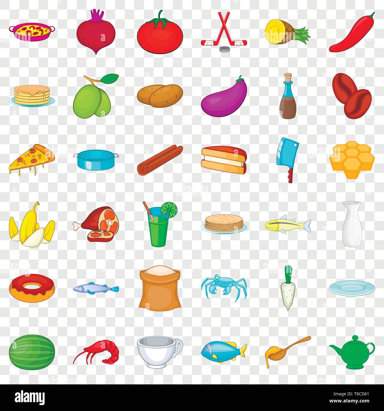 Cookery icons set, cartoon style Stock Vector Image & Art - Alamy