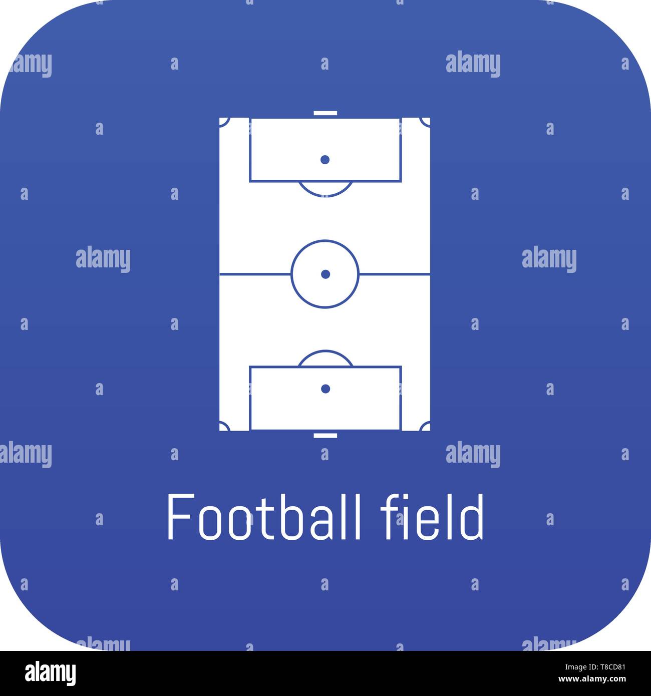 Football field icon blue vector Stock Vector Image & Art - Alamy