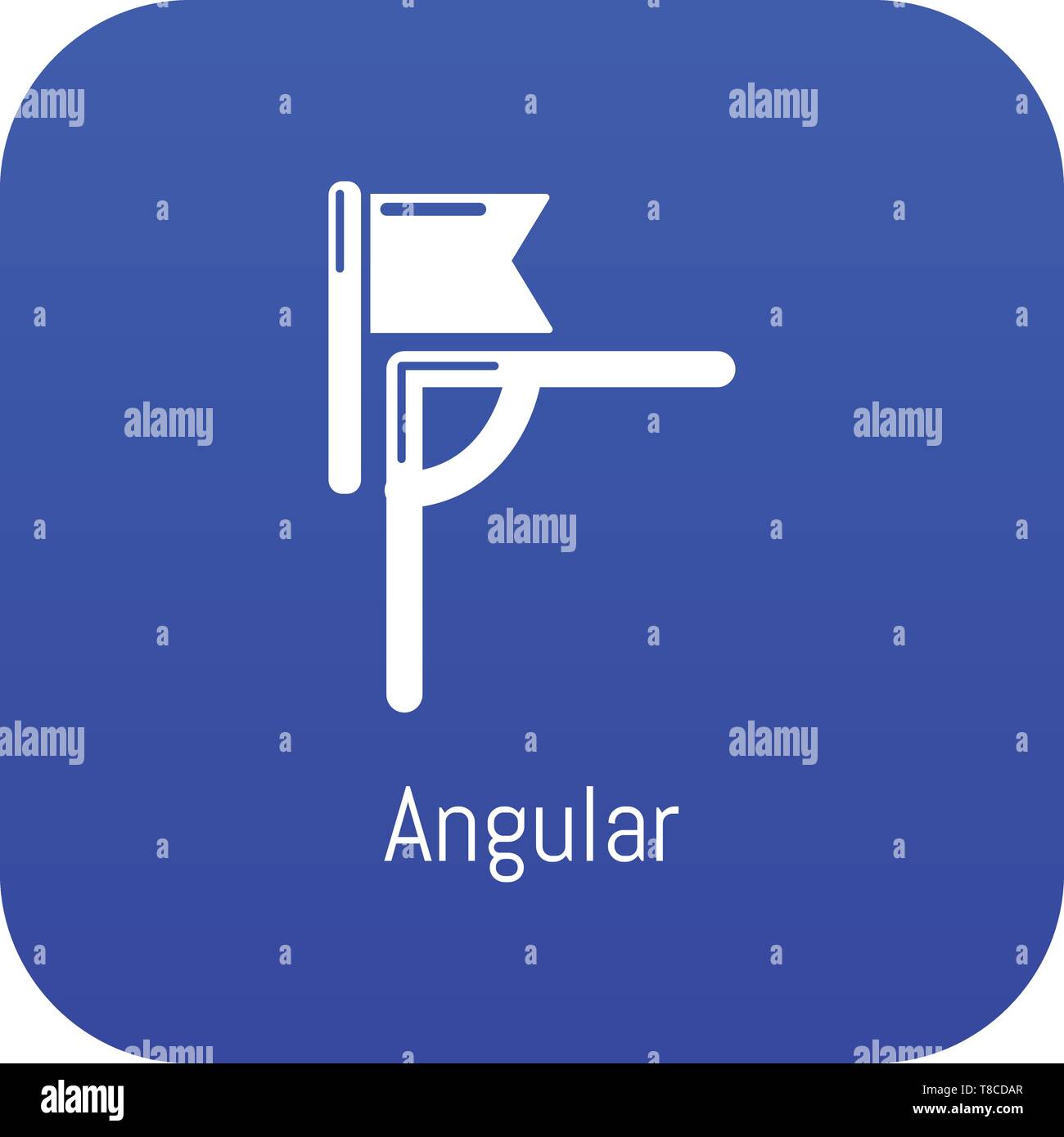 Angular line football icon blue vector Stock Vector Image & Art - Alamy