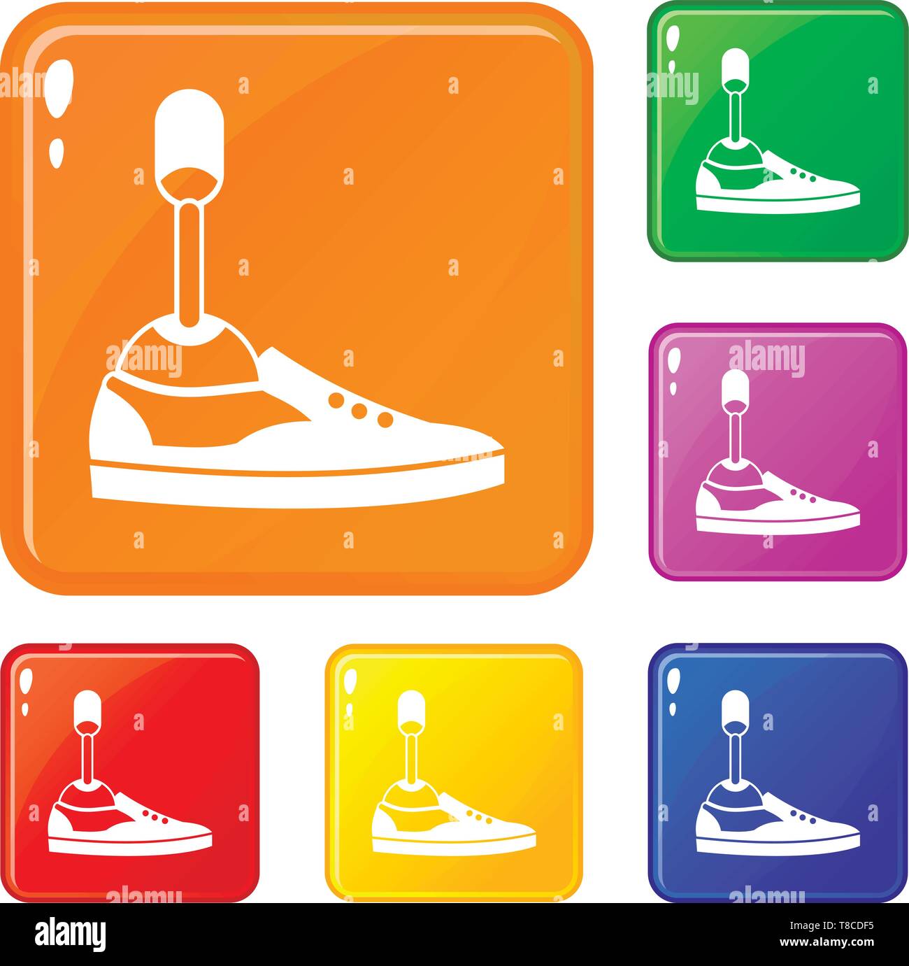 Prosthetic leg icons set vector color Stock Vector Image & Art - Alamy