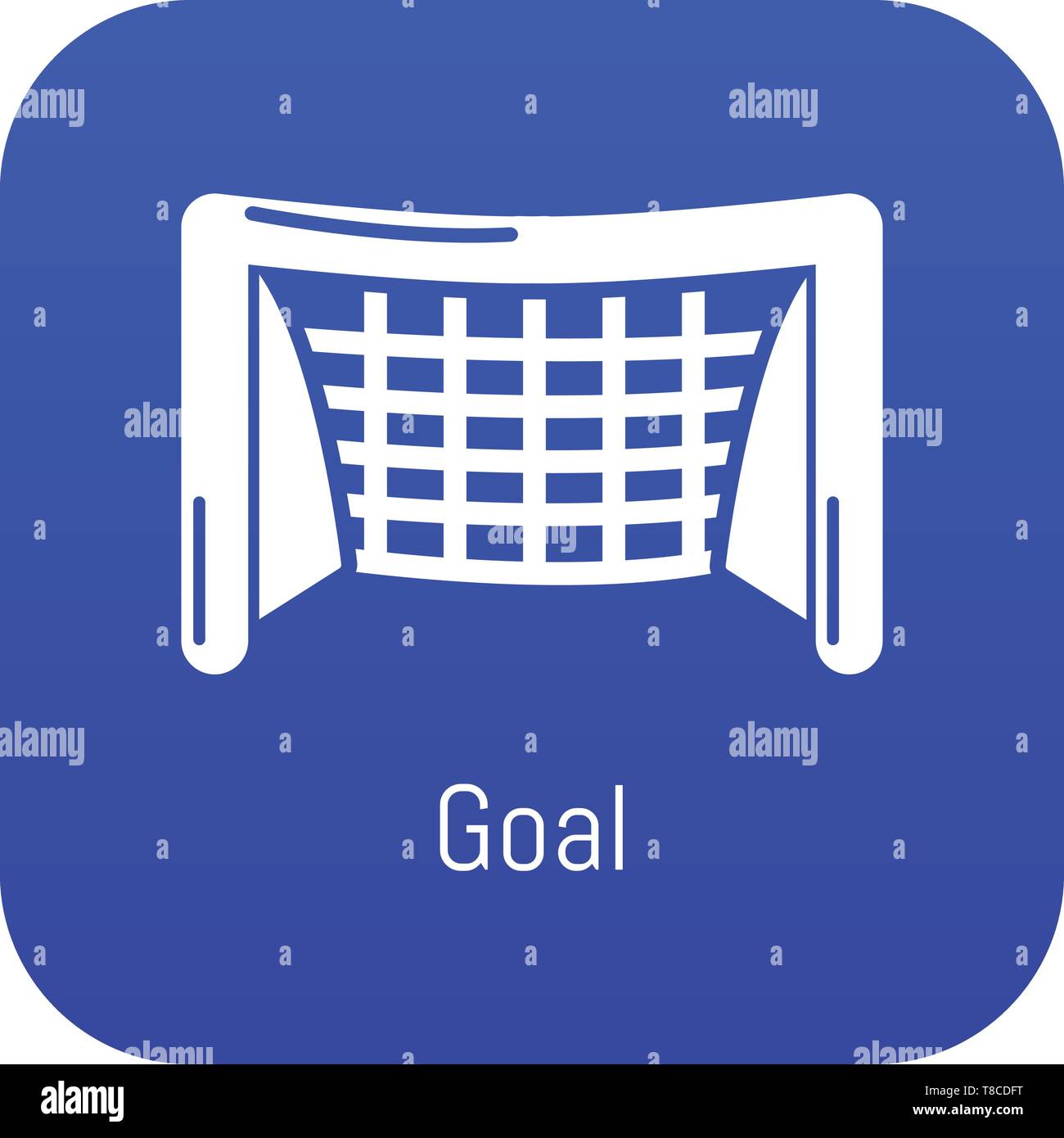 Goal soccer icon blue vector Stock Vector Image & Art - Alamy