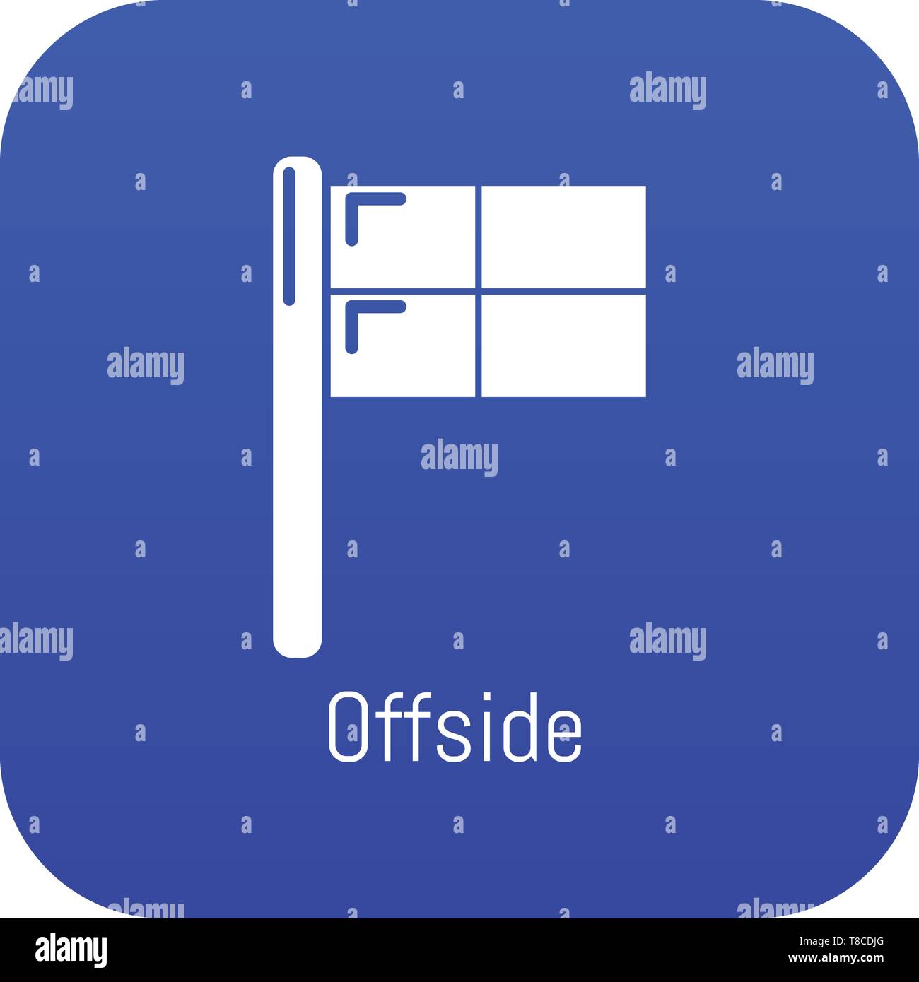Offside icon blue vector Stock Vector Image & Art - Alamy