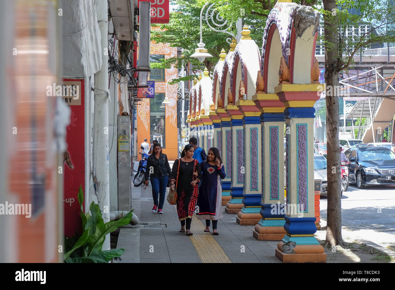 Street scene in Brickfields (Little India), Kuala Lumpur, Malaysia ...