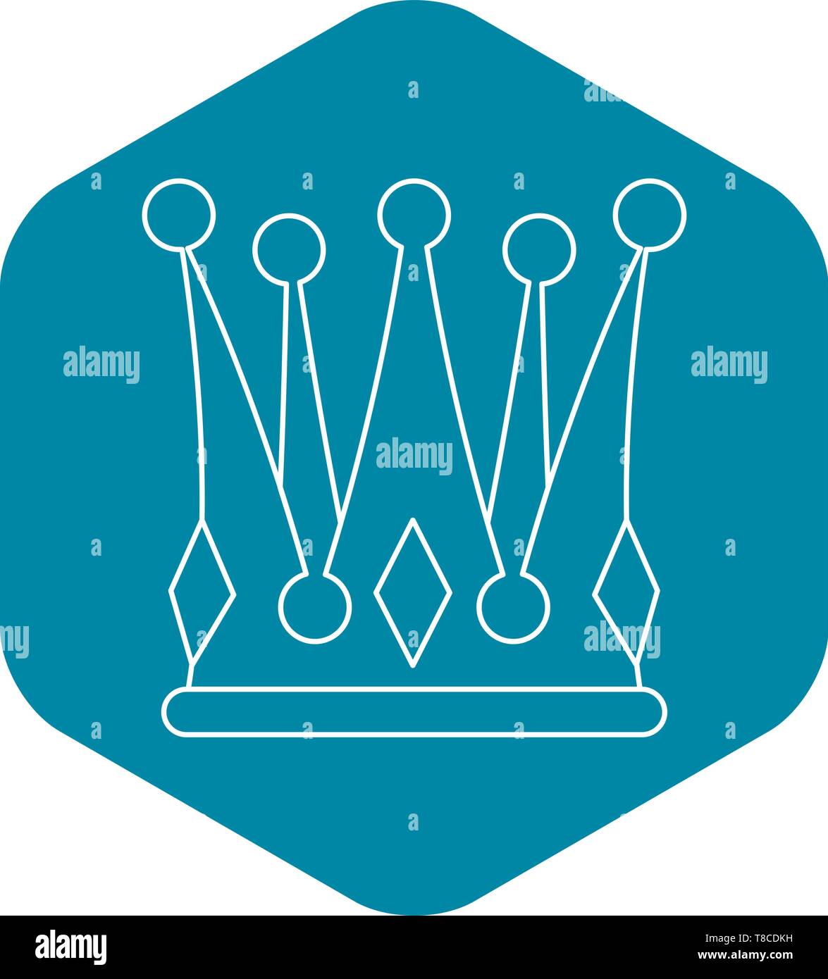 Kingly crown icon, outline style Stock Vector Image & Art - Alamy
