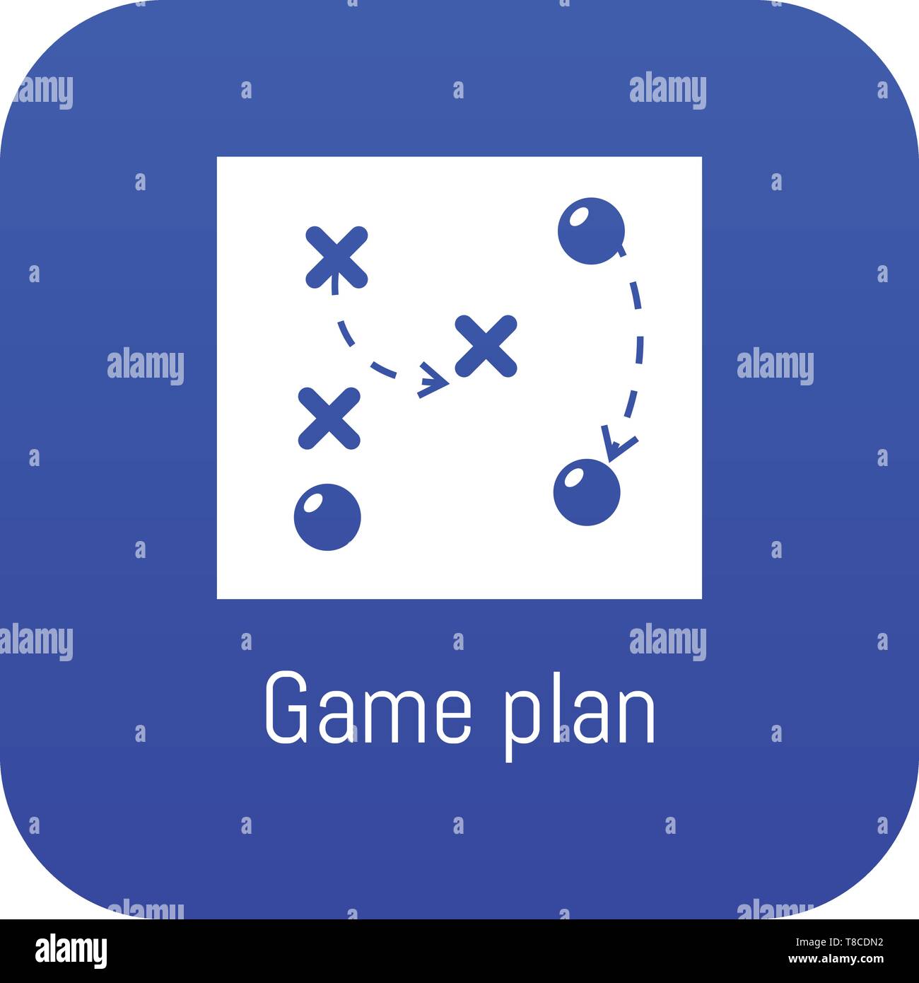Game plan icon blue vector Stock Vector Image & Art - Alamy