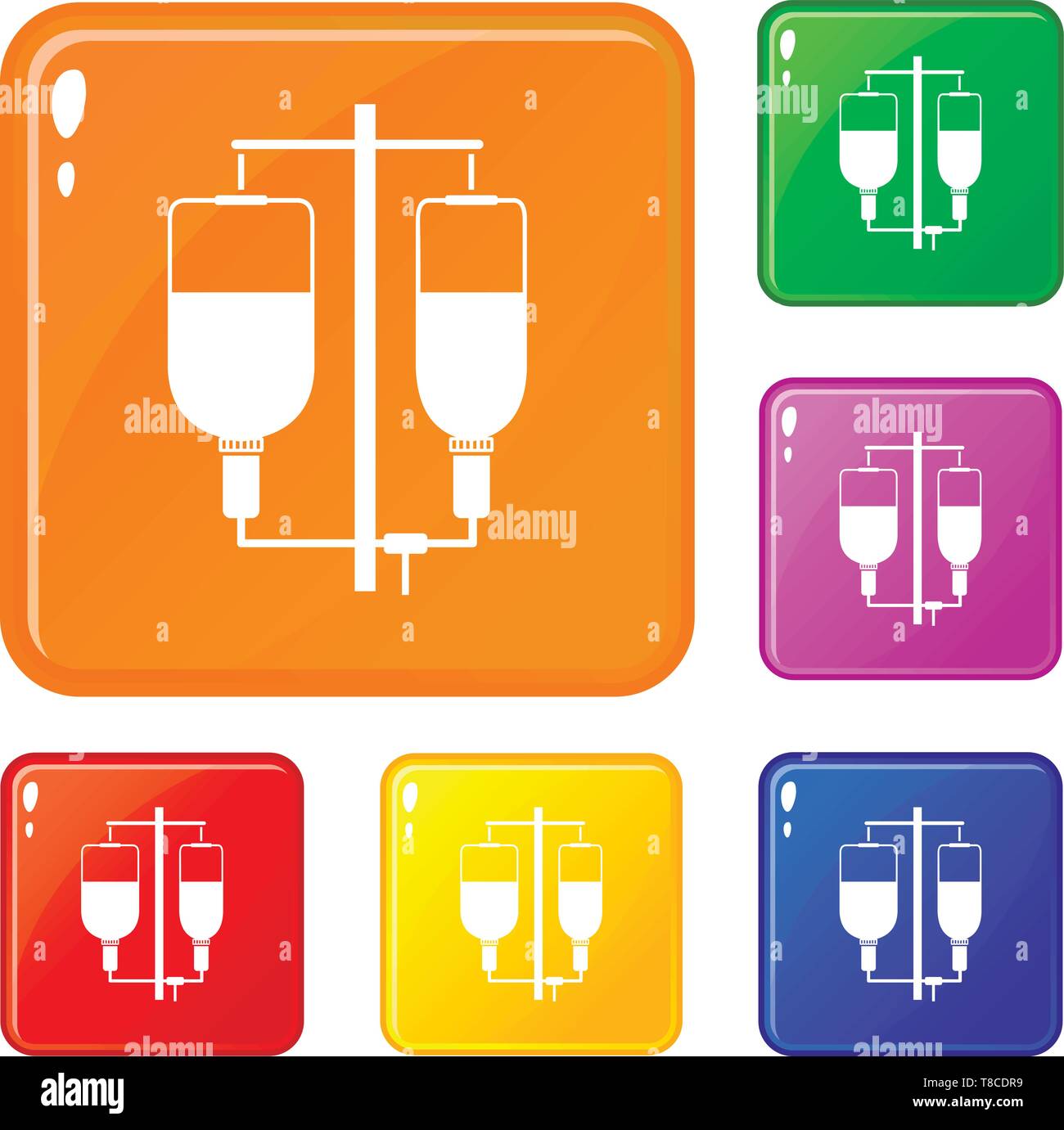 Intravenous infusion icons set vector color Stock Vector Image & Art ...