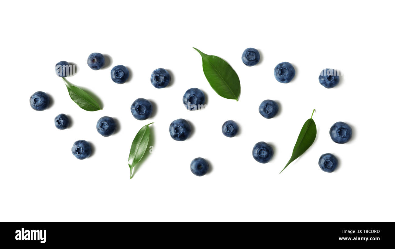 Top view blueberries leaf Cut Out Stock Images & Pictures - Alamy