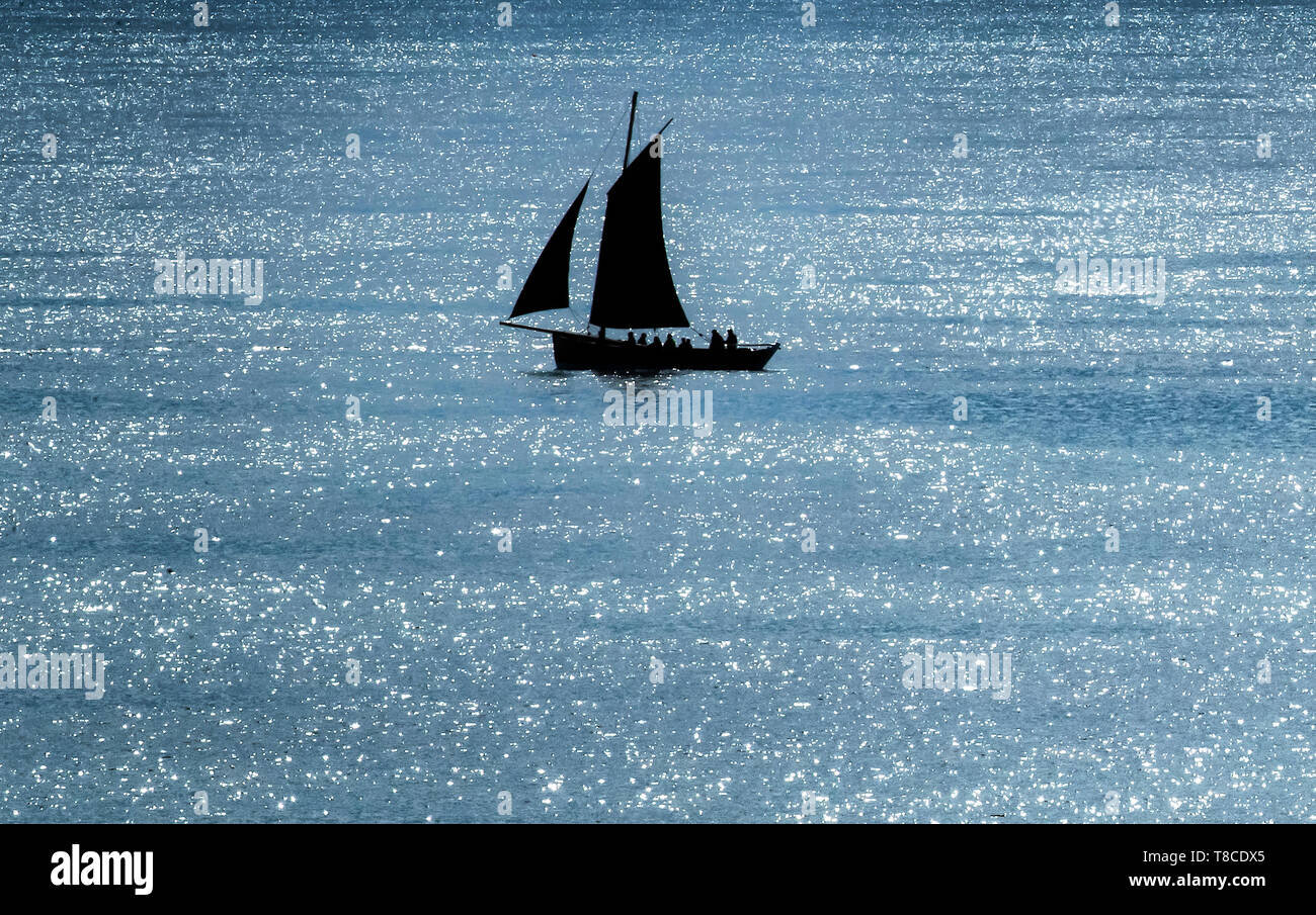 A beautify resorted coble, a traditional fishing boat that was once a ...