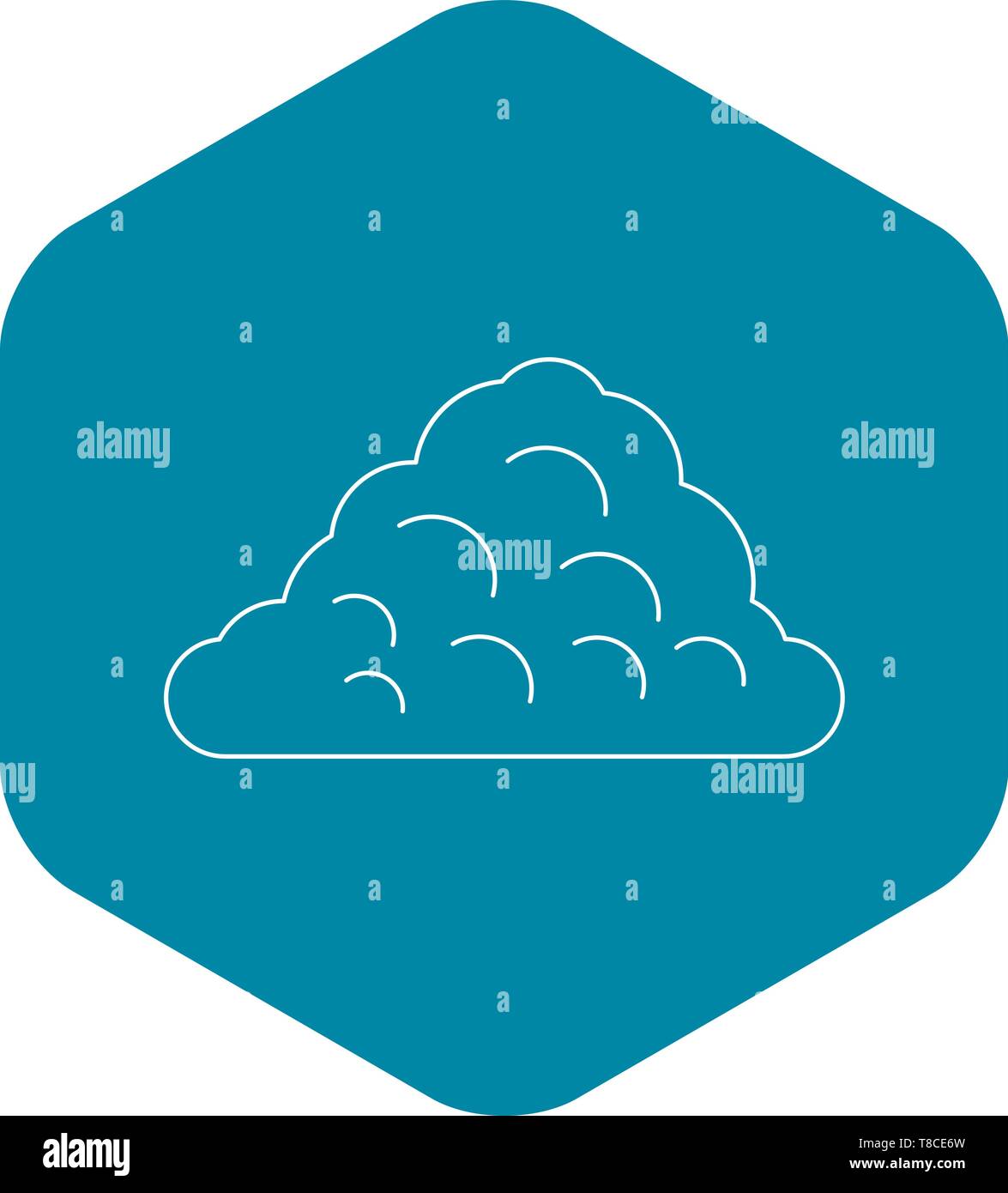 One cloud icon, outline style Stock Vector Image & Art - Alamy
