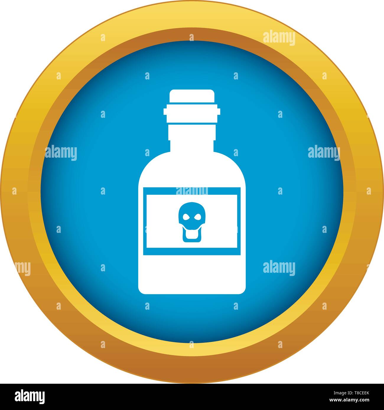 Poison bottle icon blue vector isolated Stock Vector Image & Art - Alamy