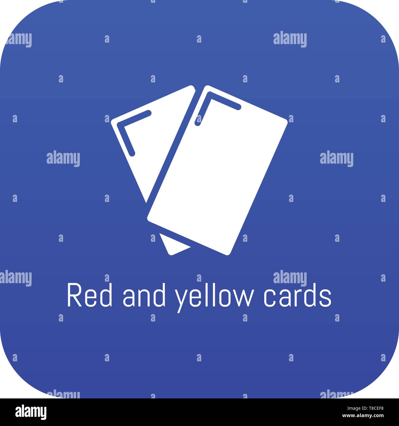 Red yellow card icon blue vector Stock Vector Image & Art - Alamy