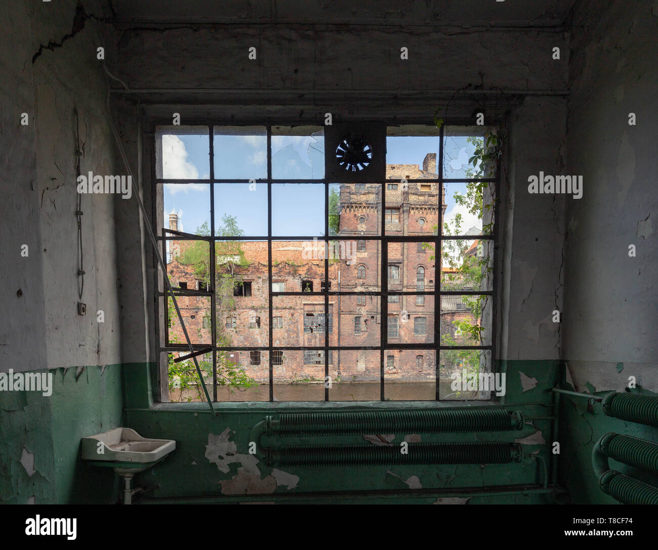 abandoned factory premises with historic architecture outside the ...