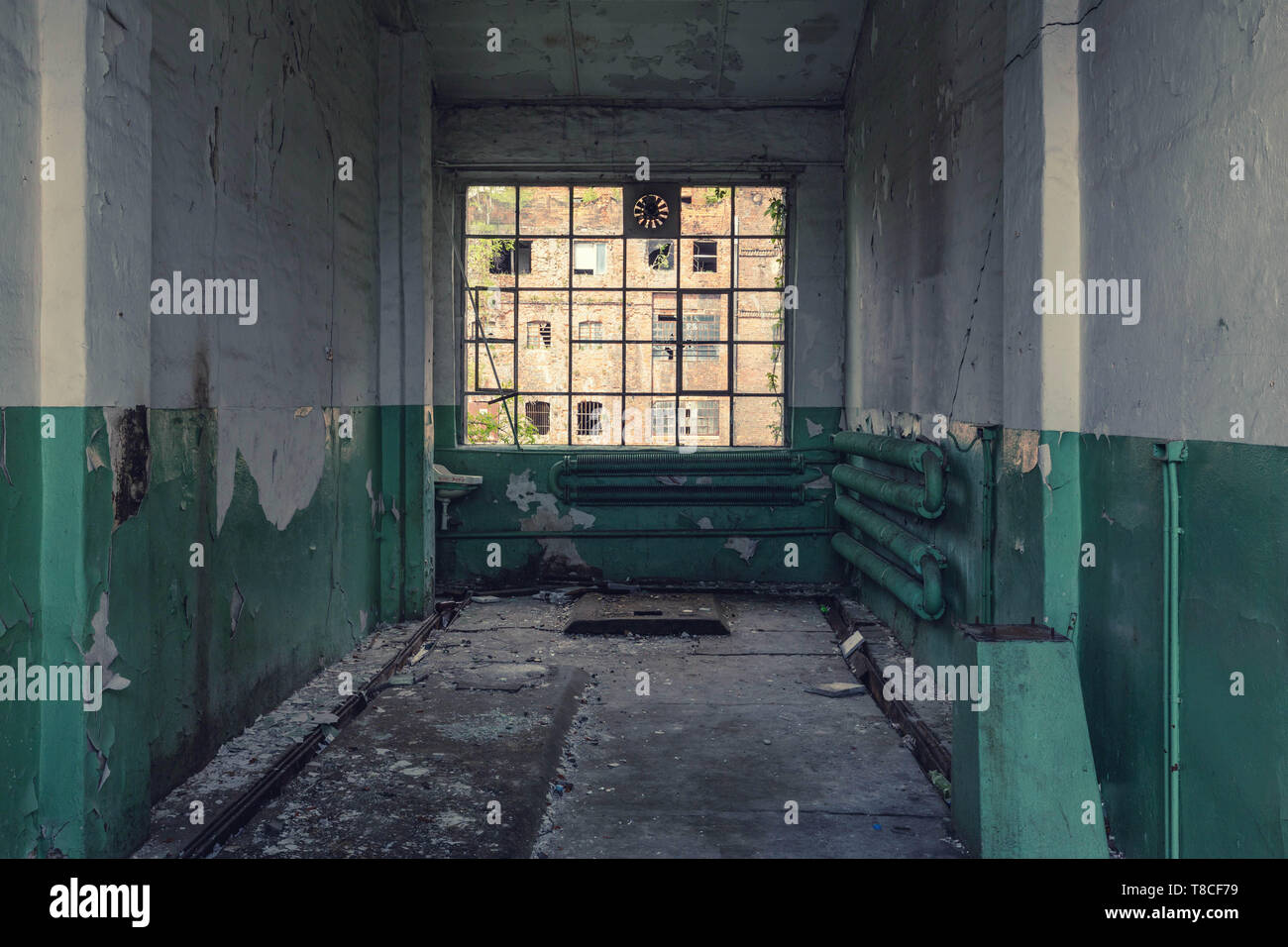 abandoned factory premises with historic architecture outside the ...