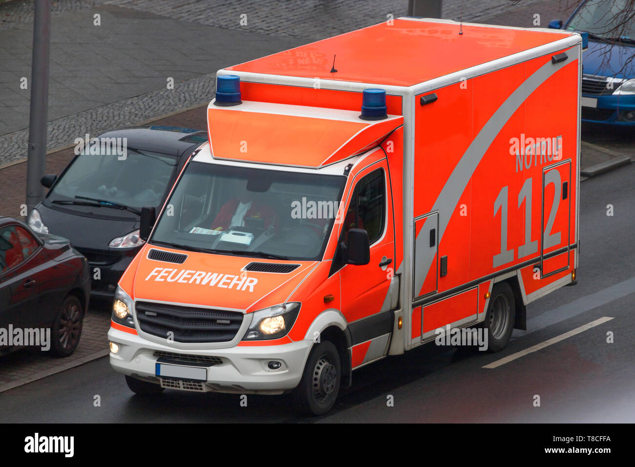 german ambulance car from above Stock Photo - Alamy