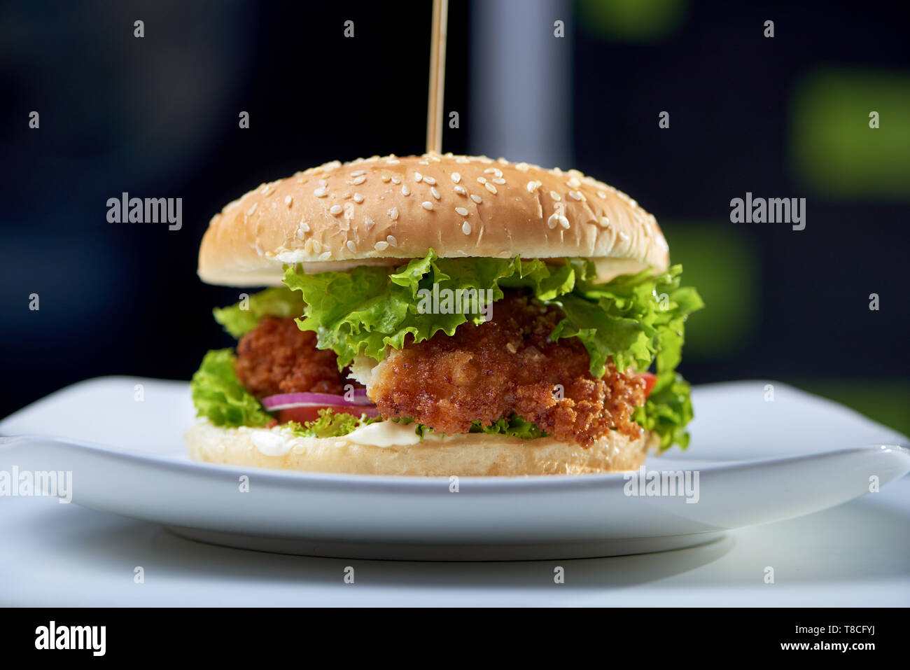Big burger hi-res stock photography and images - Alamy
