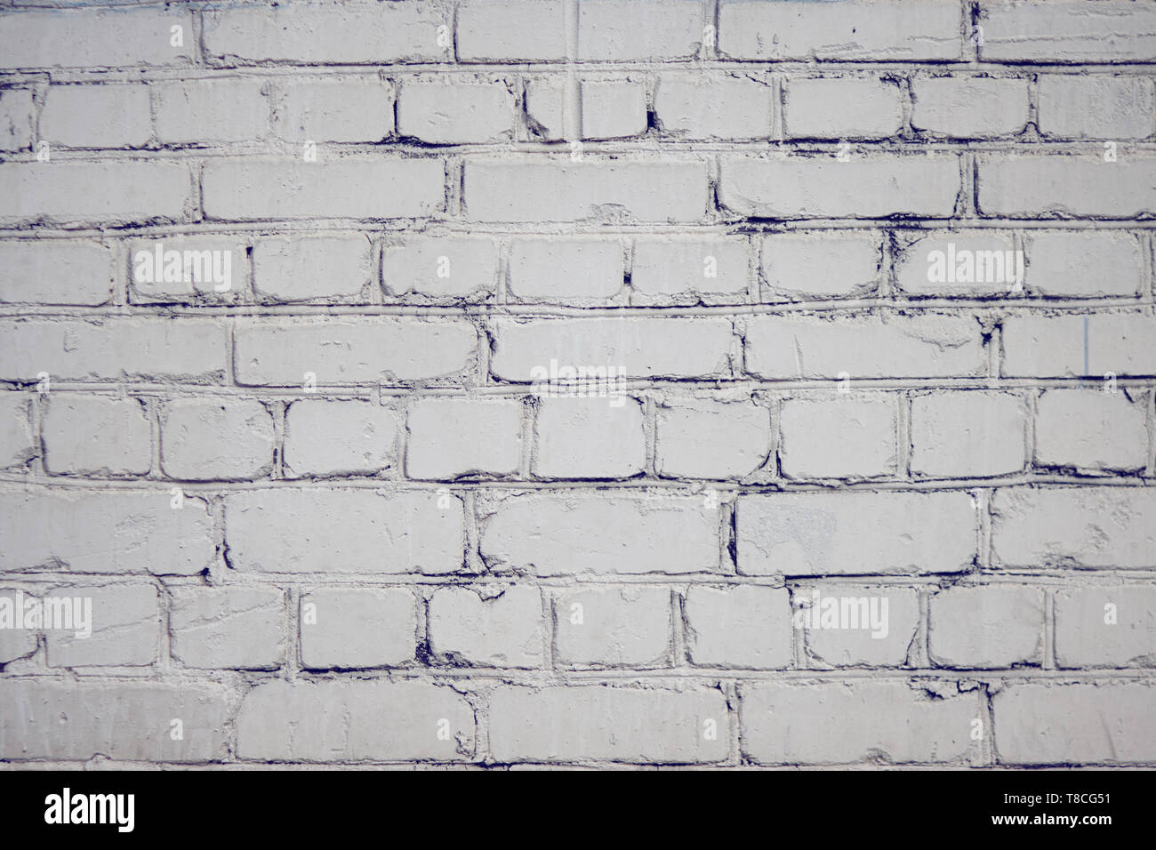 Blank abstract background with smooth brick surface, painted with white ...