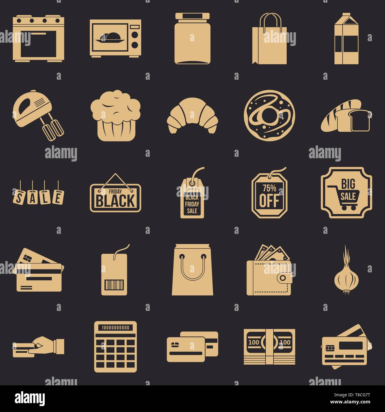 Supermarket self service product Stock Vector Images - Alamy