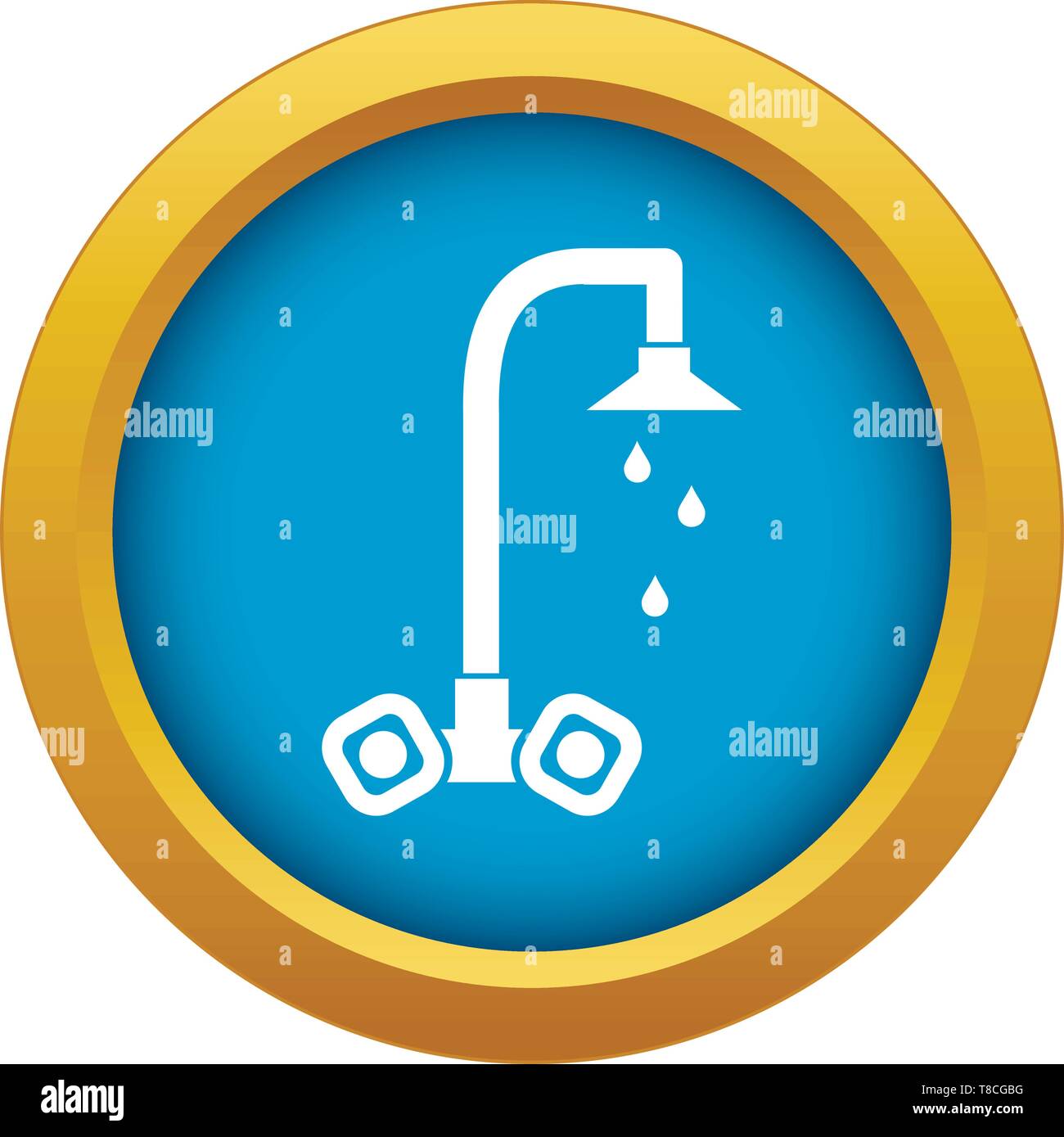 Dripping tap icon blue vector isolated Stock Vector Image & Art - Alamy