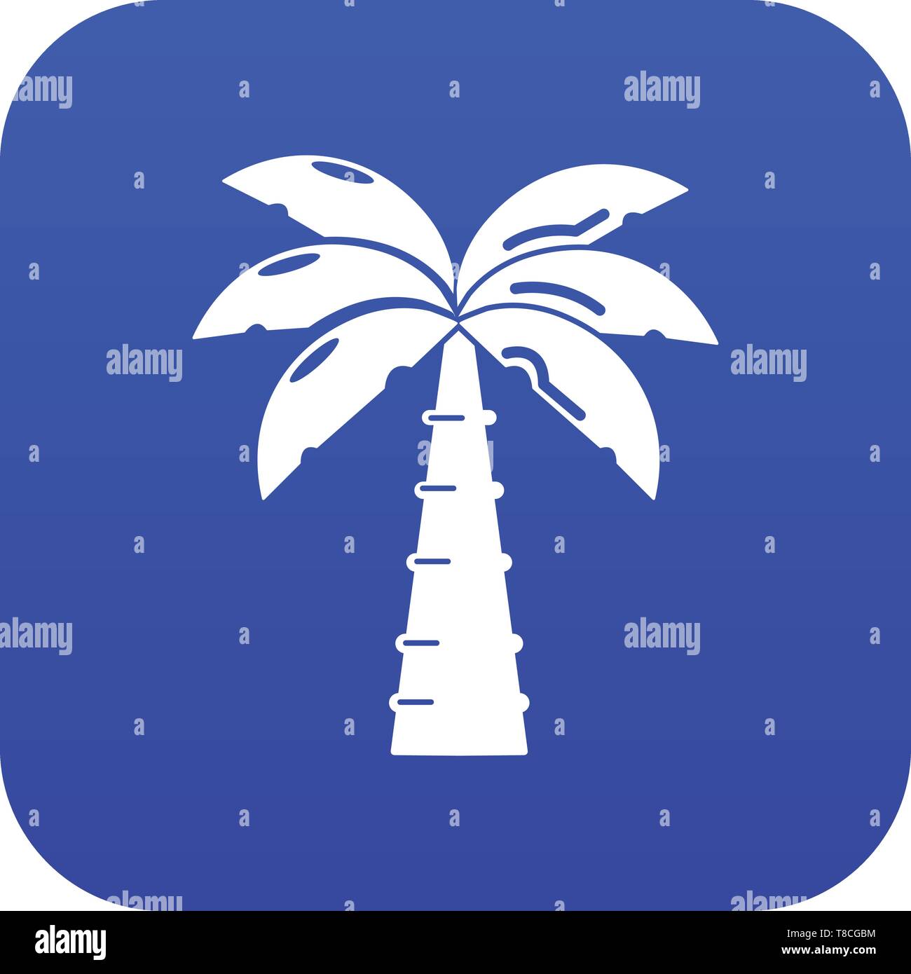 Palm icon blue vector Stock Vector Image & Art - Alamy