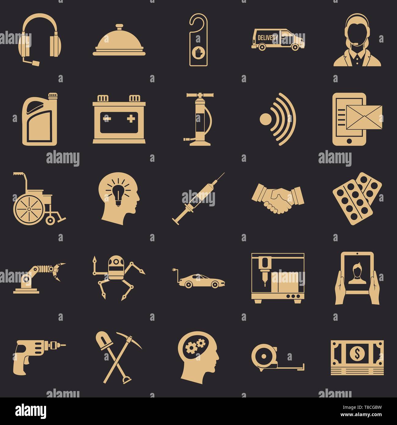 Support icons set, simple style Stock Vector Image & Art - Alamy