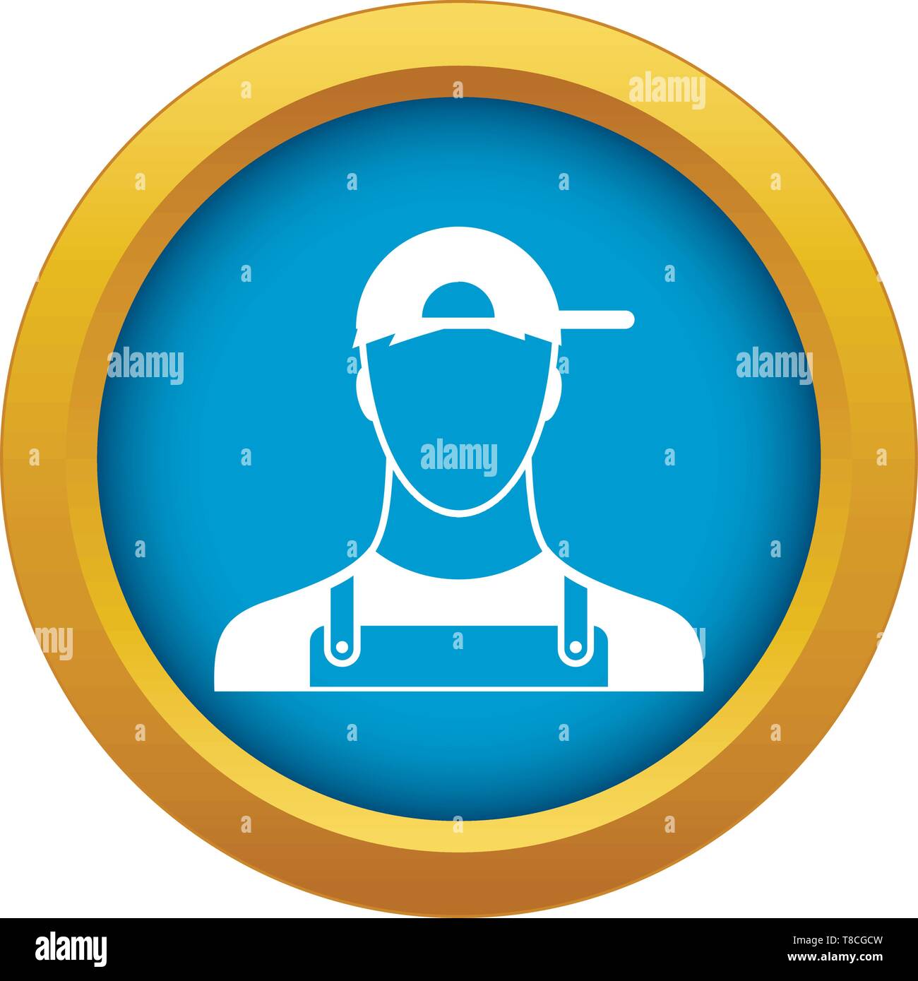 Plumber icon blue vector isolated Stock Vector Image & Art - Alamy